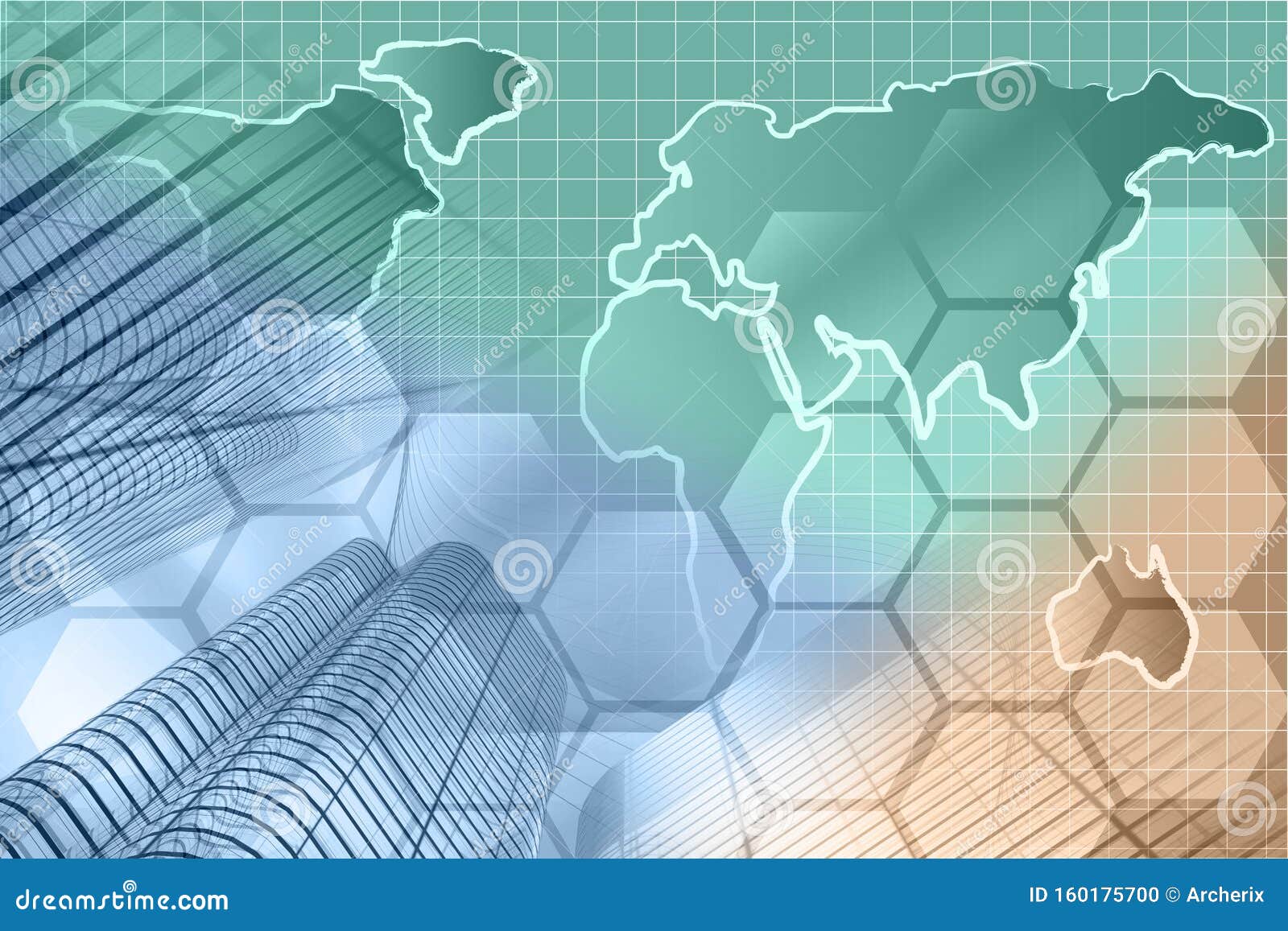 Map and buildings stock photo. Image of background, effectiveness ...