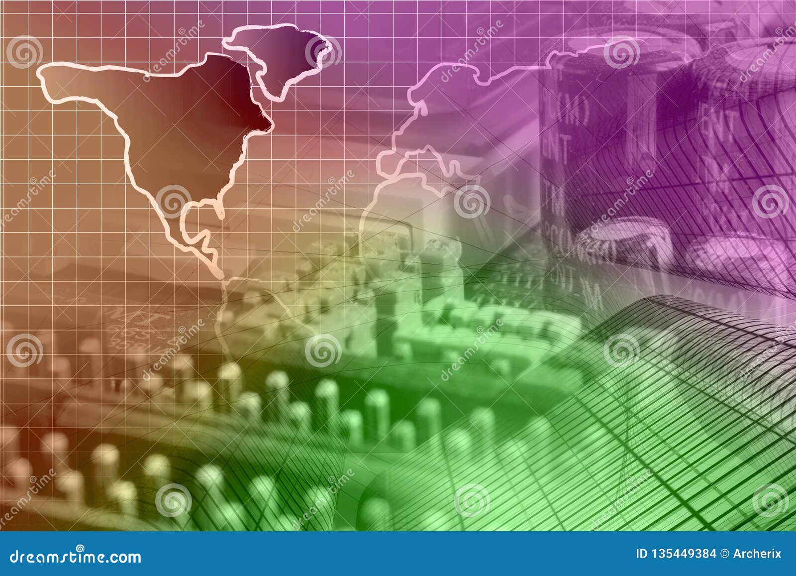 Map and buildings stock photo. Image of computer, globalization - 135449384