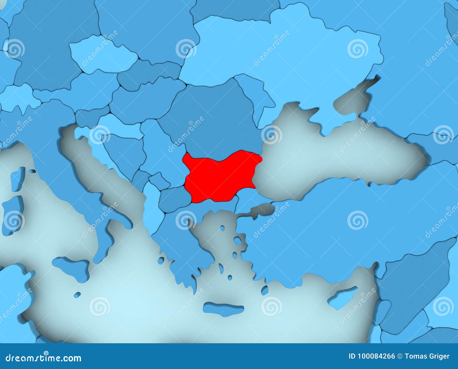 Map of Bulgaria stock illustration. Illustration of europe - 100084266