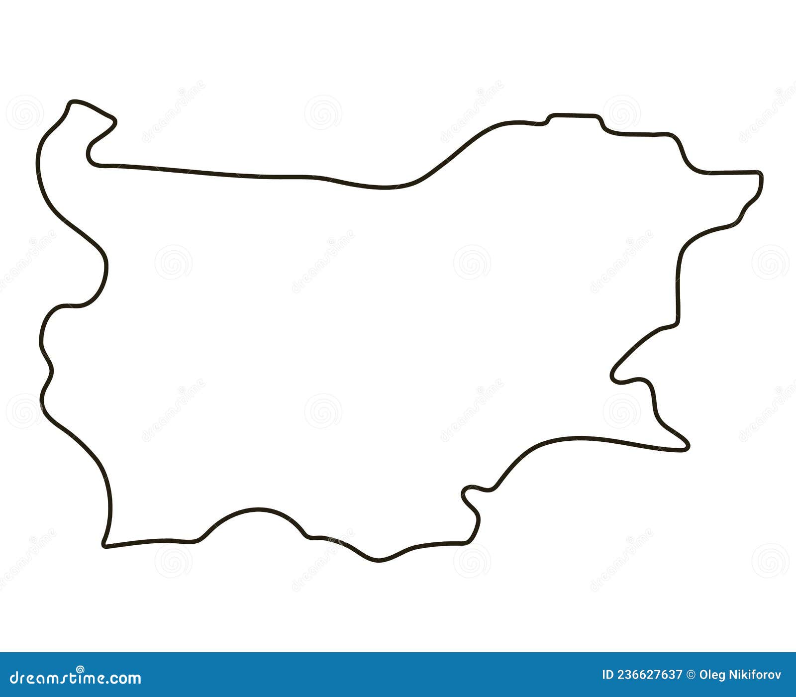 Map of Bulgaria. Outline Map Vector Illustration Stock Vector ...