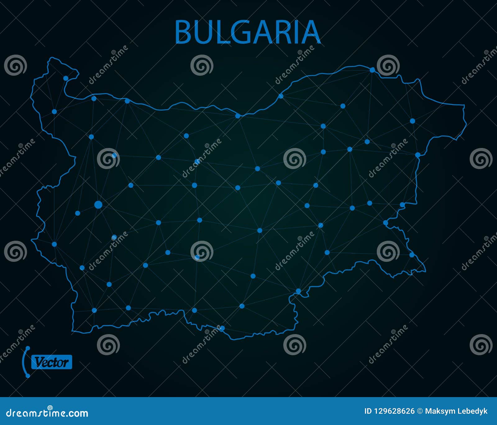 Bulgaria. Map Of Bulgaria Vector Silhouette. | CartoonDealer.com #166995439