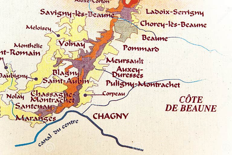 Map of burgundy region stock image. Image of vine, route - 13497463