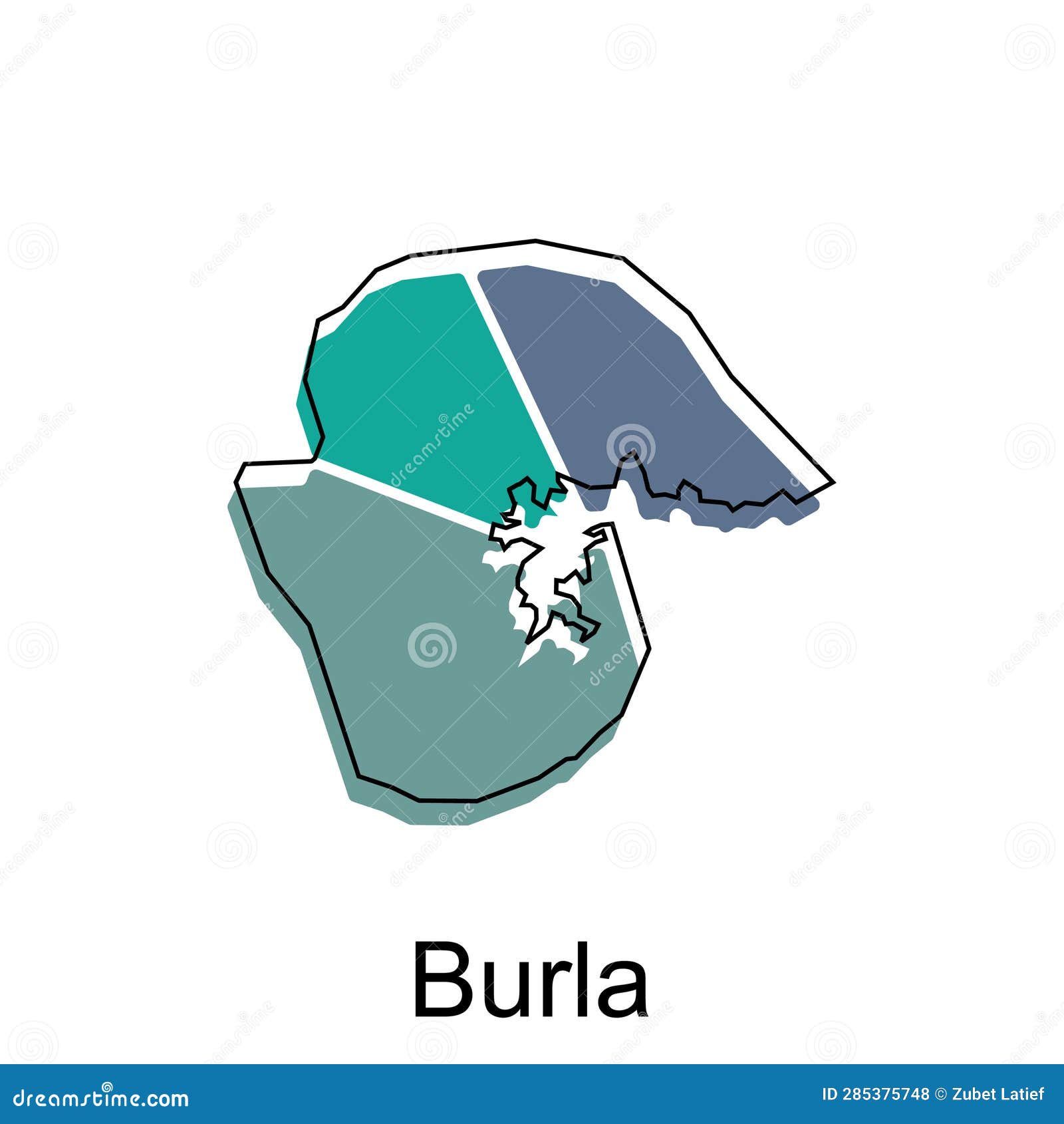 Map of Burla Modern Geometric Illustration, Map of India Country Vector ...