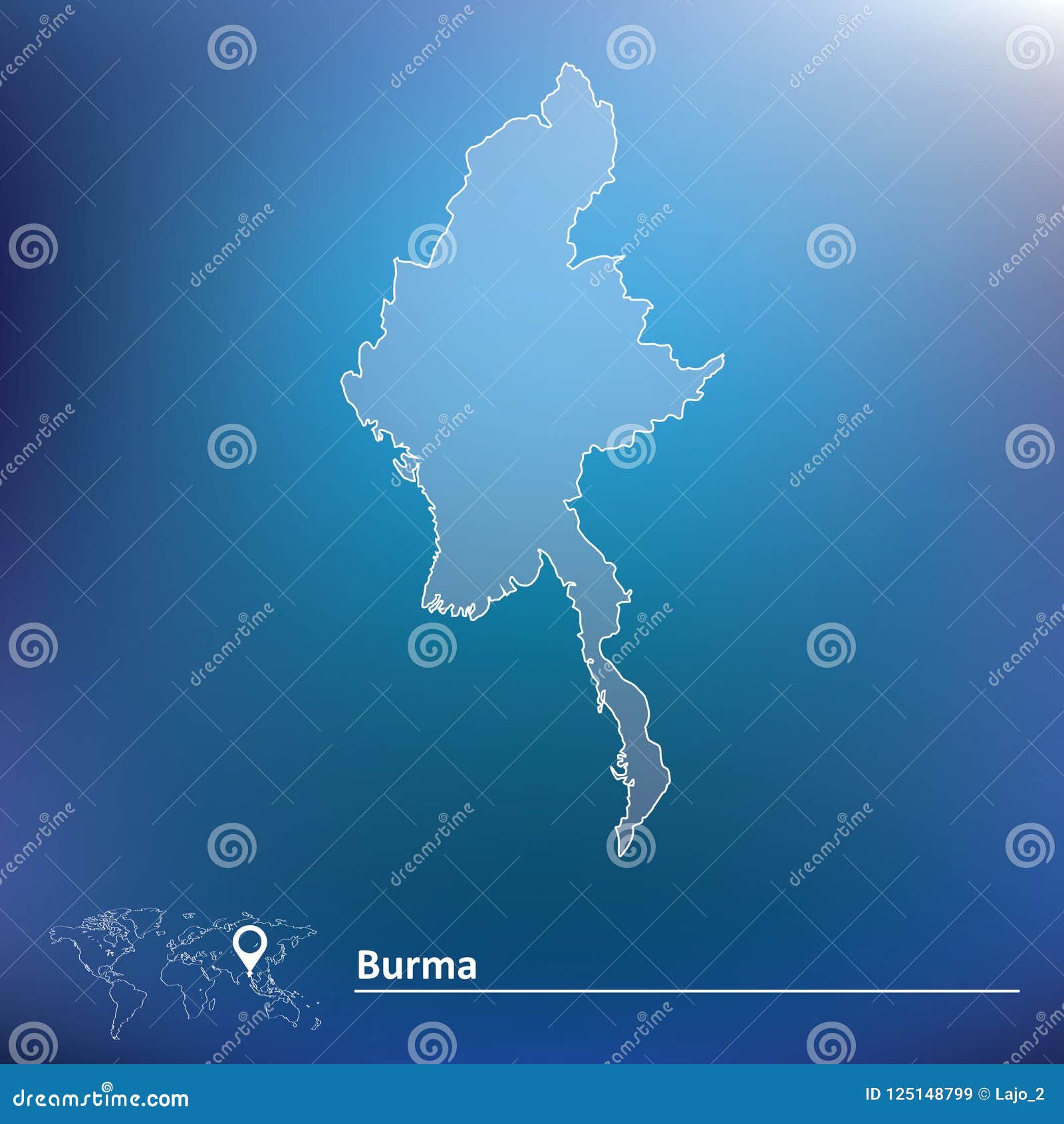 burma location map
