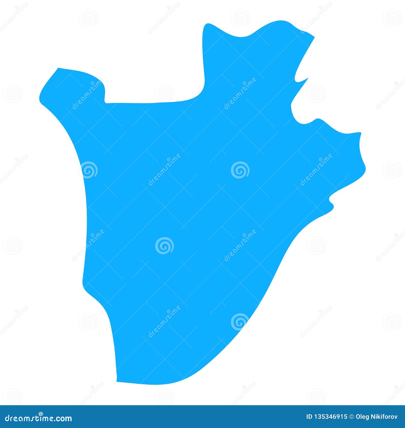 Map of Burundi stock illustration. Illustration of vector - 135346915