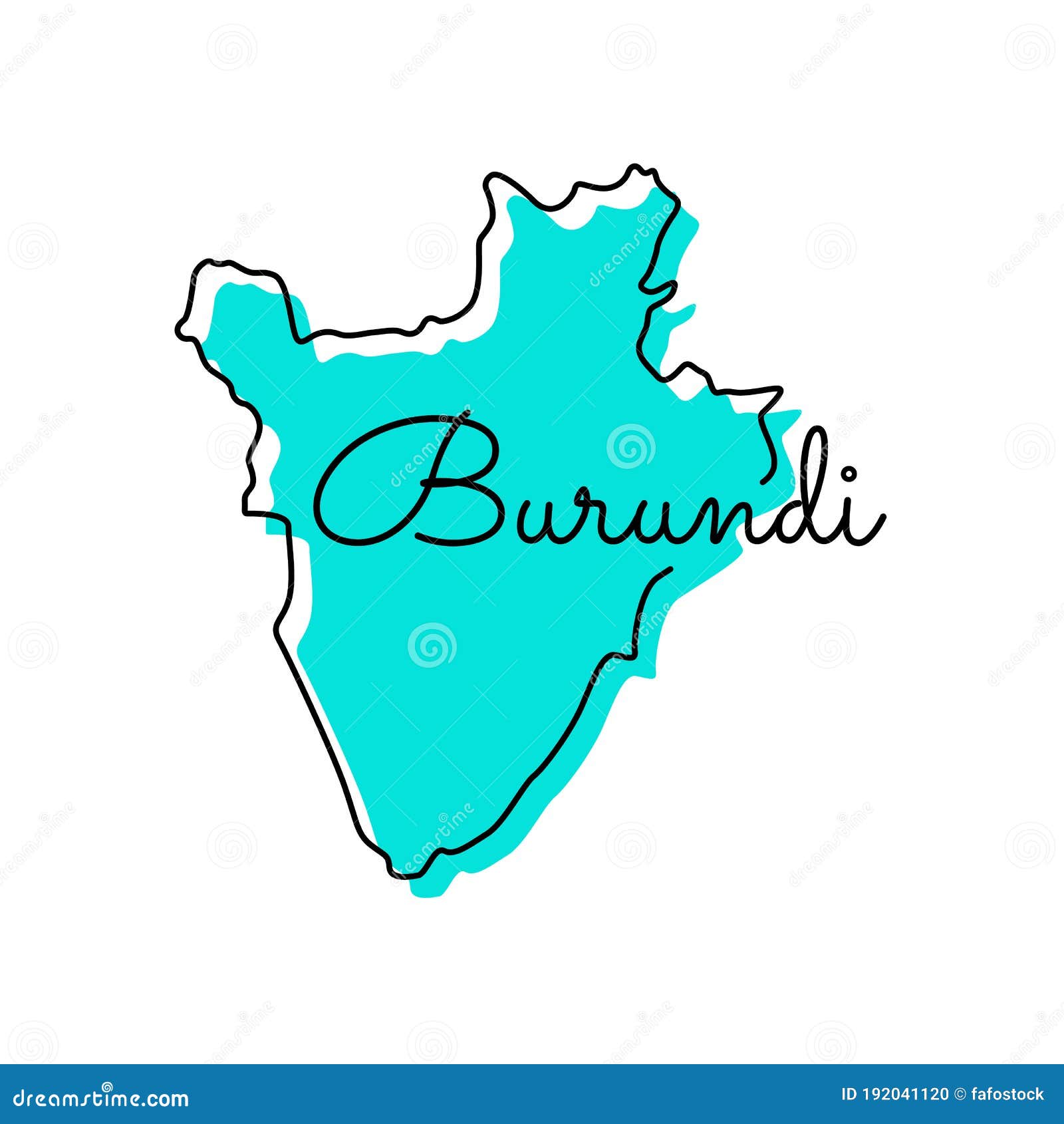 Burundi Vector Country Map Silhouette 257867517