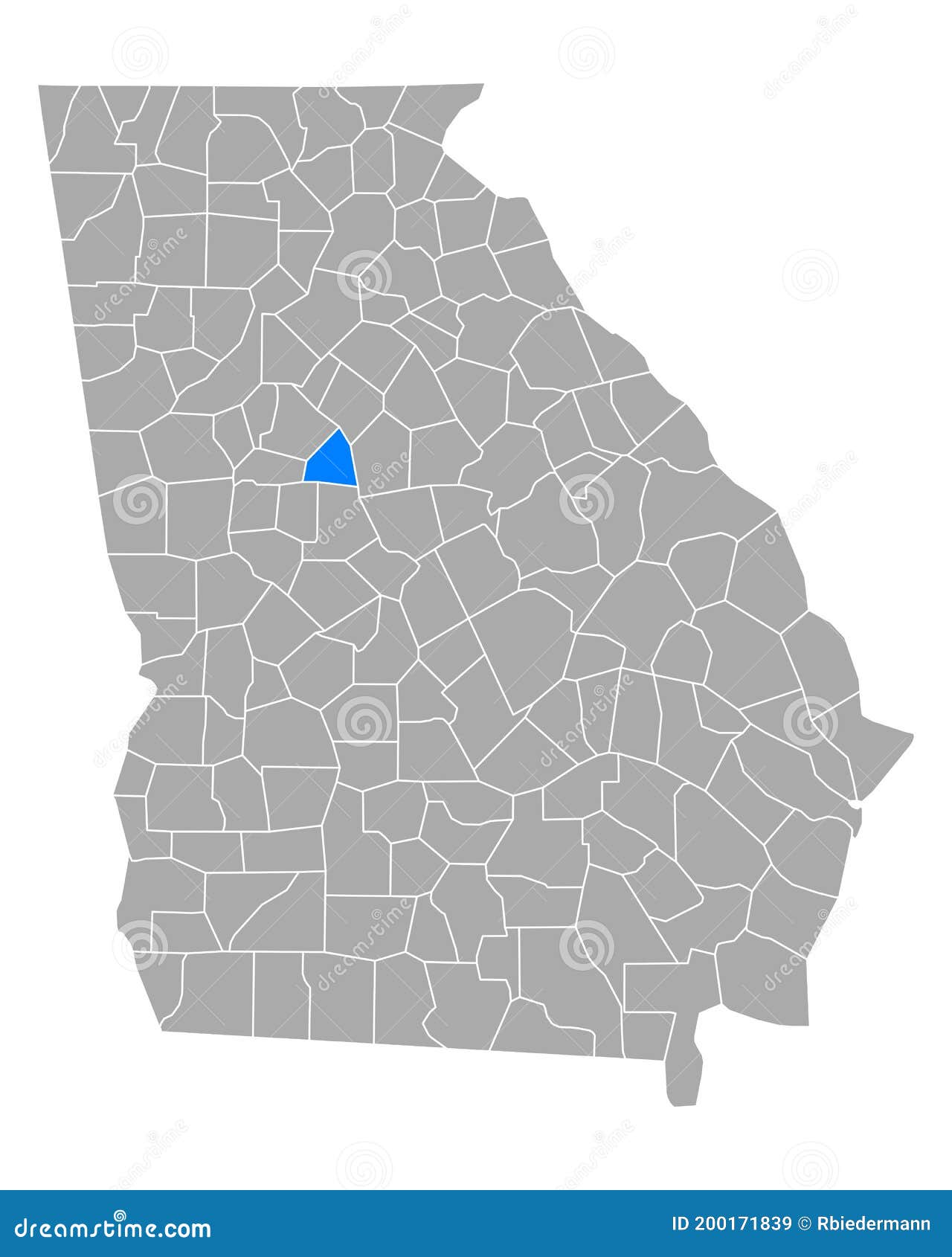 Map of Butts in Georgia stock vector. Illustration of travel - 200171839