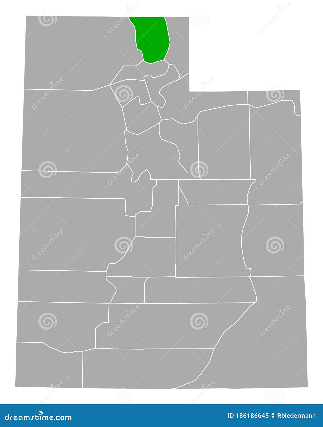 Map of Cache in Utah stock vector. Illustration of county - 186186645