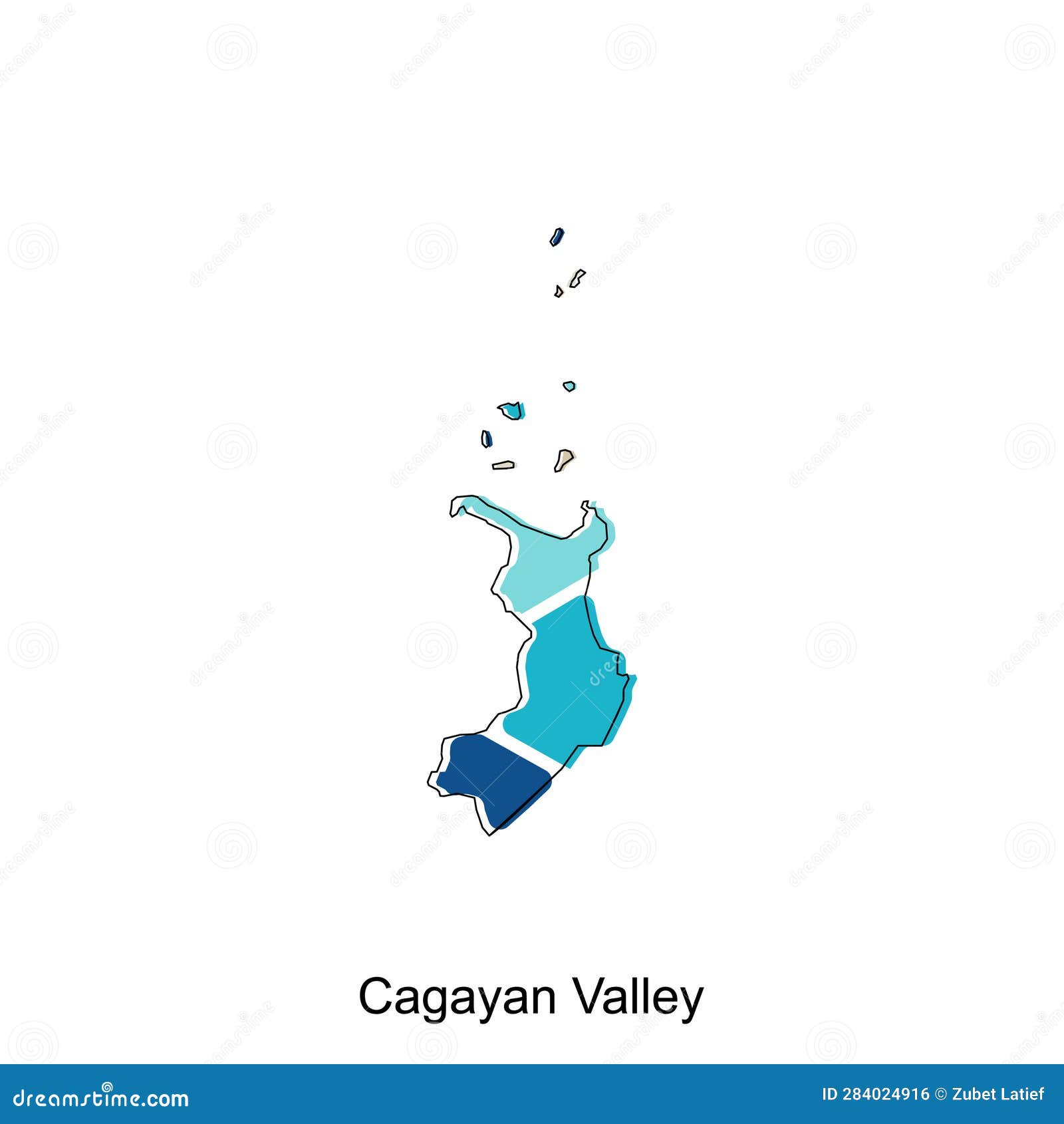 Cagayan Valley Map Of The Philippines With Philippine National F Vector ...