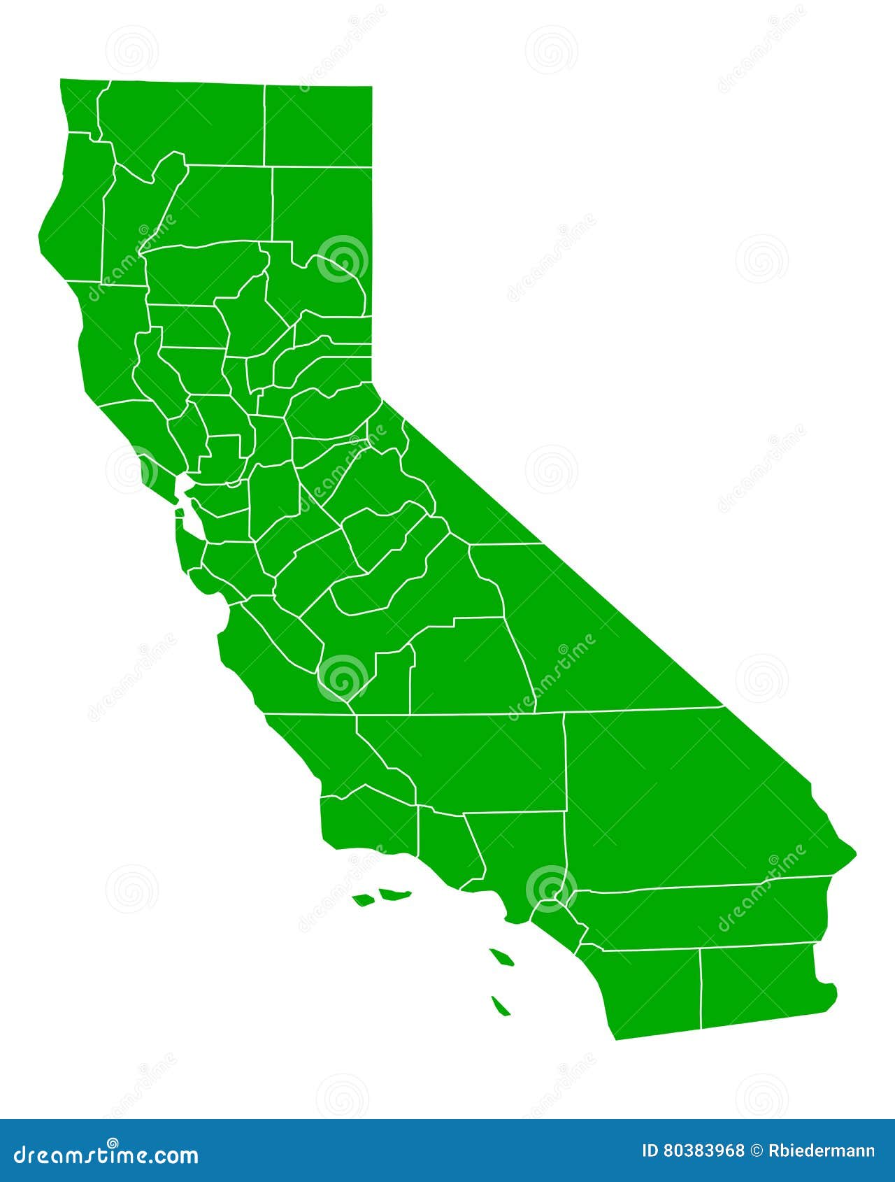 Map of California stock vector. Illustration of state - 80383968