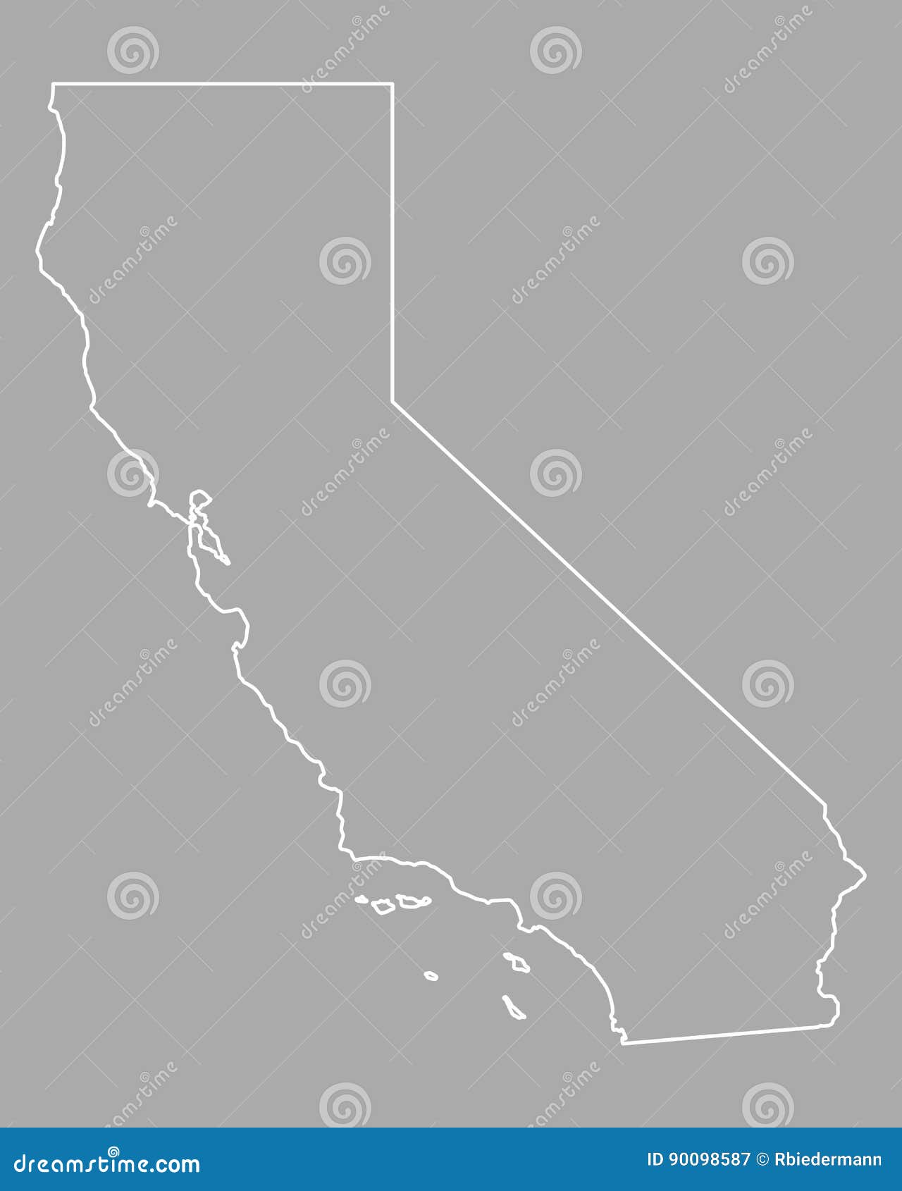 Map of California stock vector. Illustration of line - 90098587