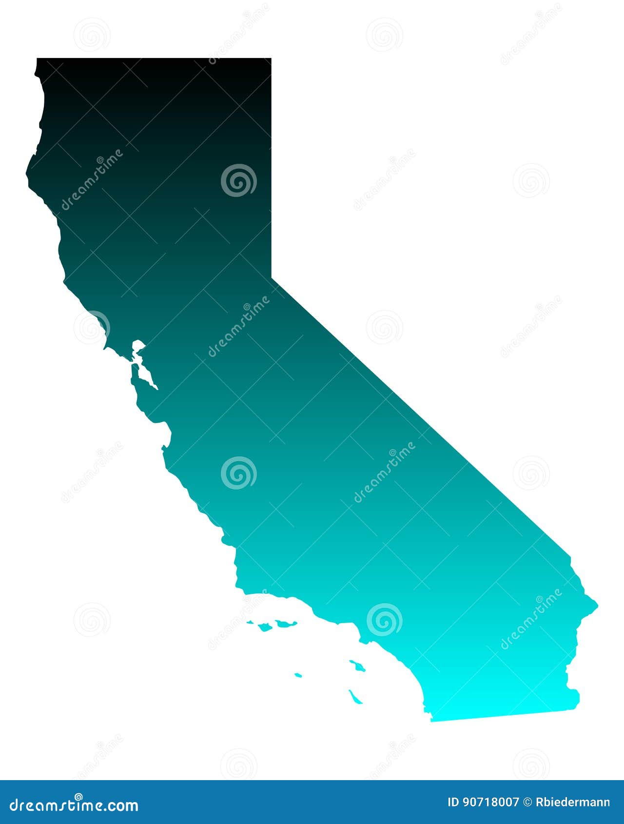 Map of California stock vector. Illustration of united - 90718007