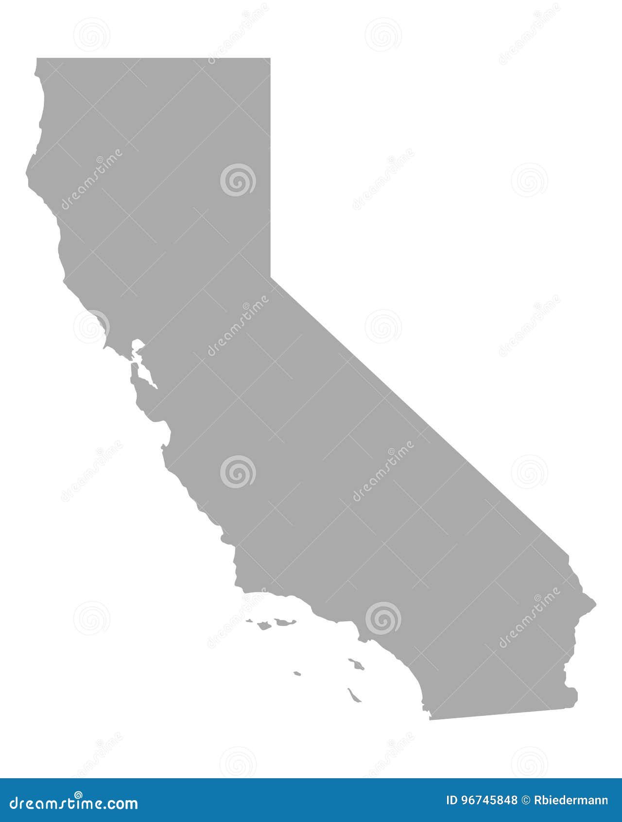 Map of California stock vector. Illustration of isolated - 96745848