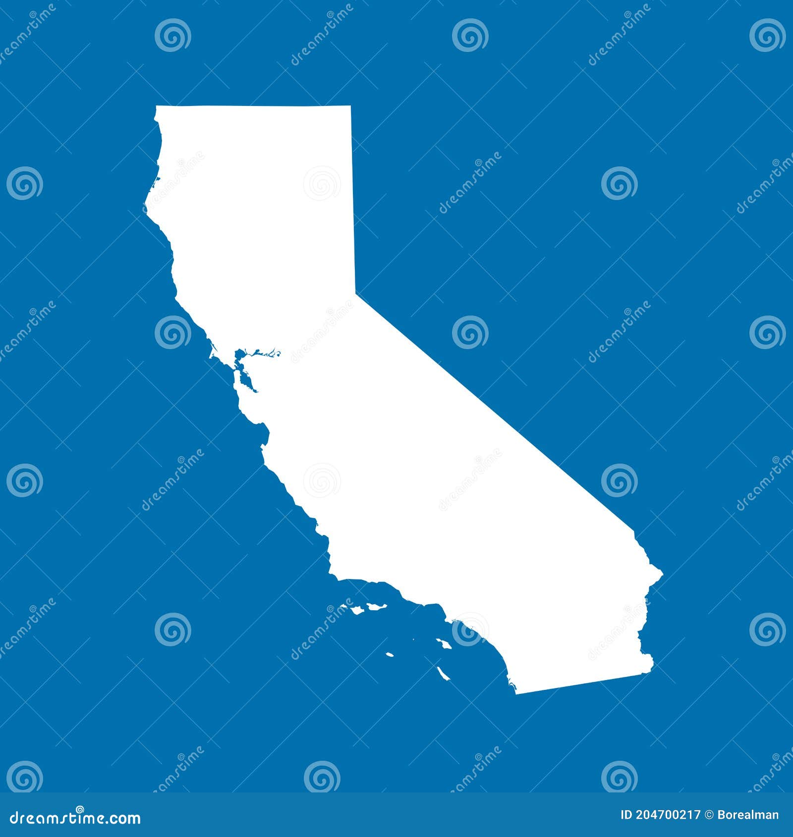 Map of the California stock vector. Illustration of north - 204700217