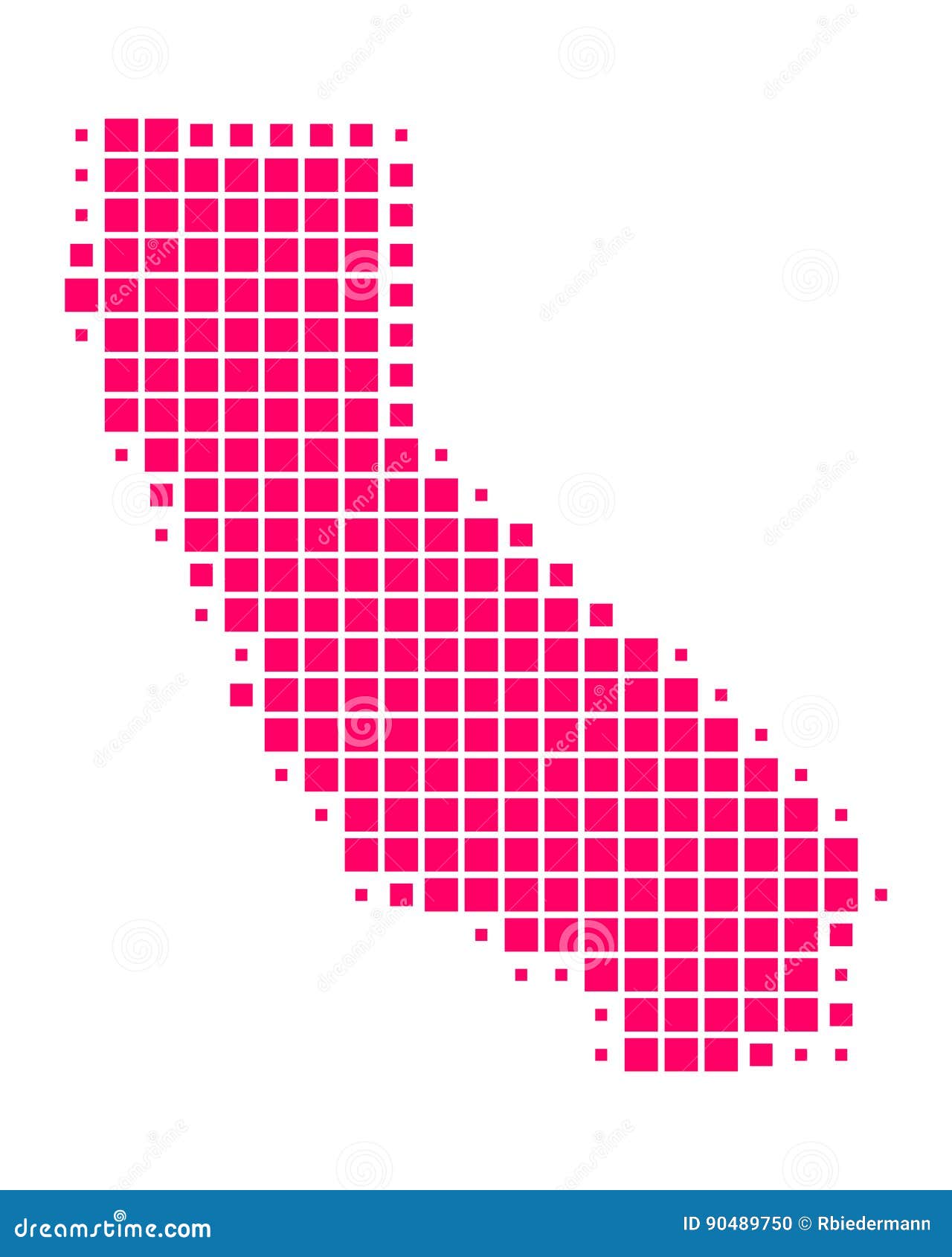 Map of California stock vector. Illustration of square - 90489750