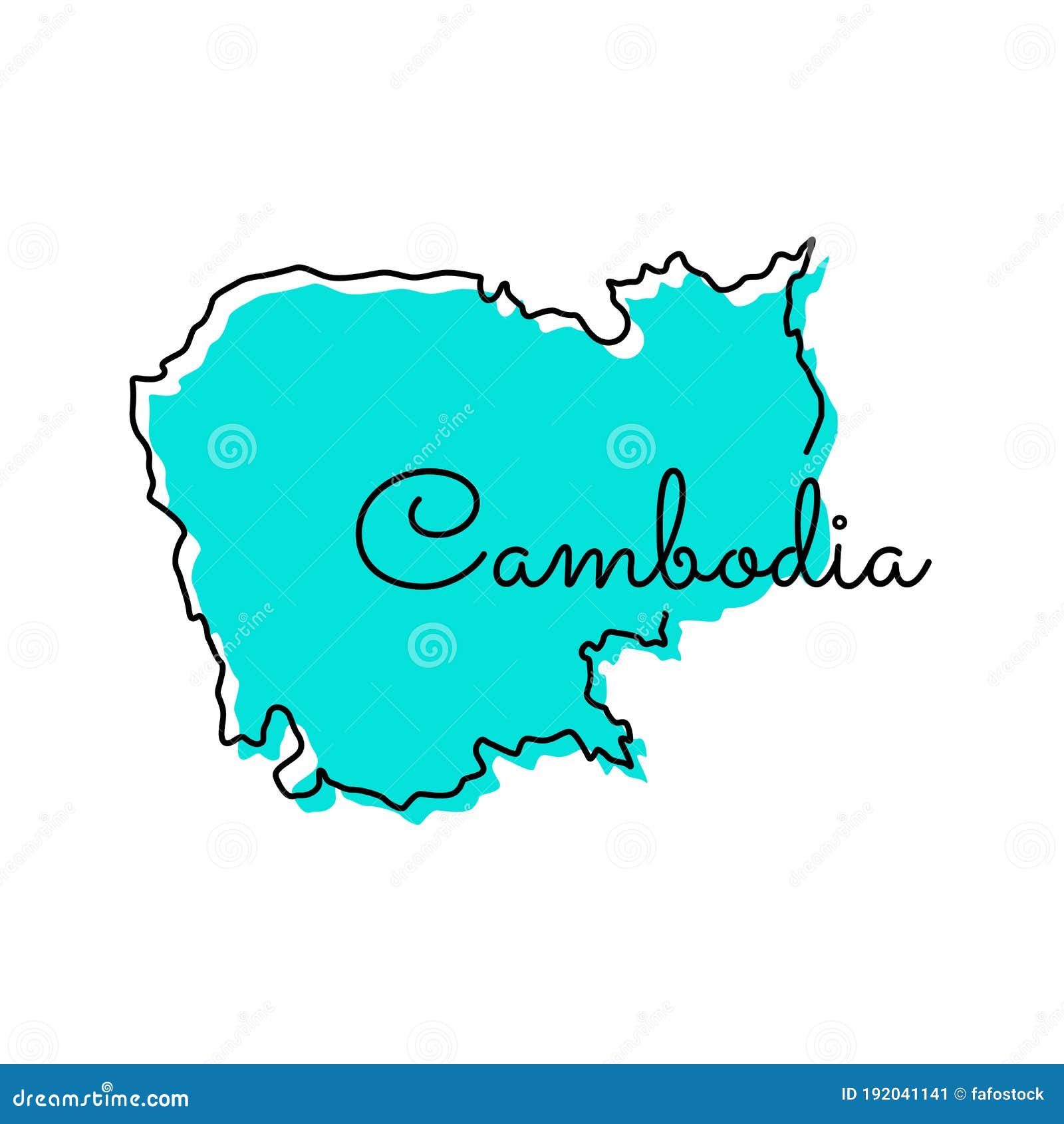 Map of Cambodia Vector Design Template. Stock Vector - Illustration of ...