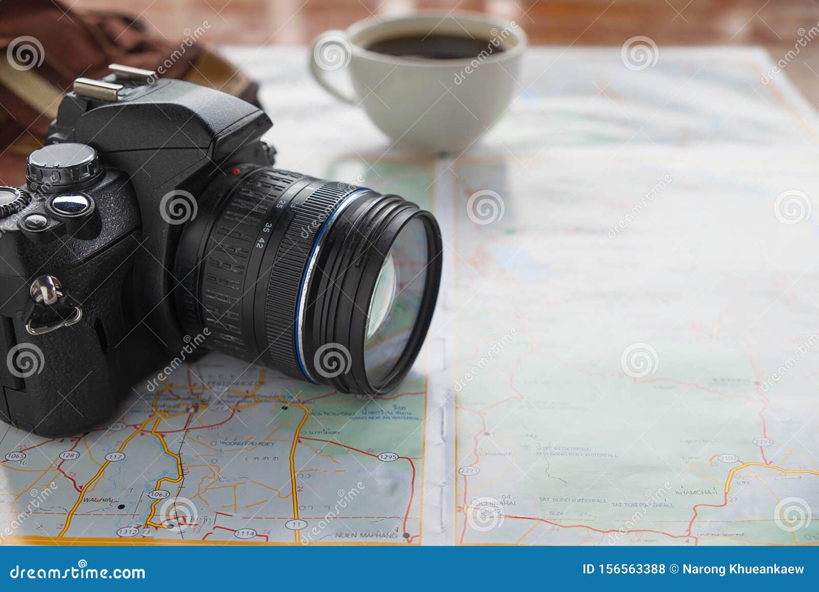 Map and Camera with Travel Planning Ideas Stock Photo - Image of ...