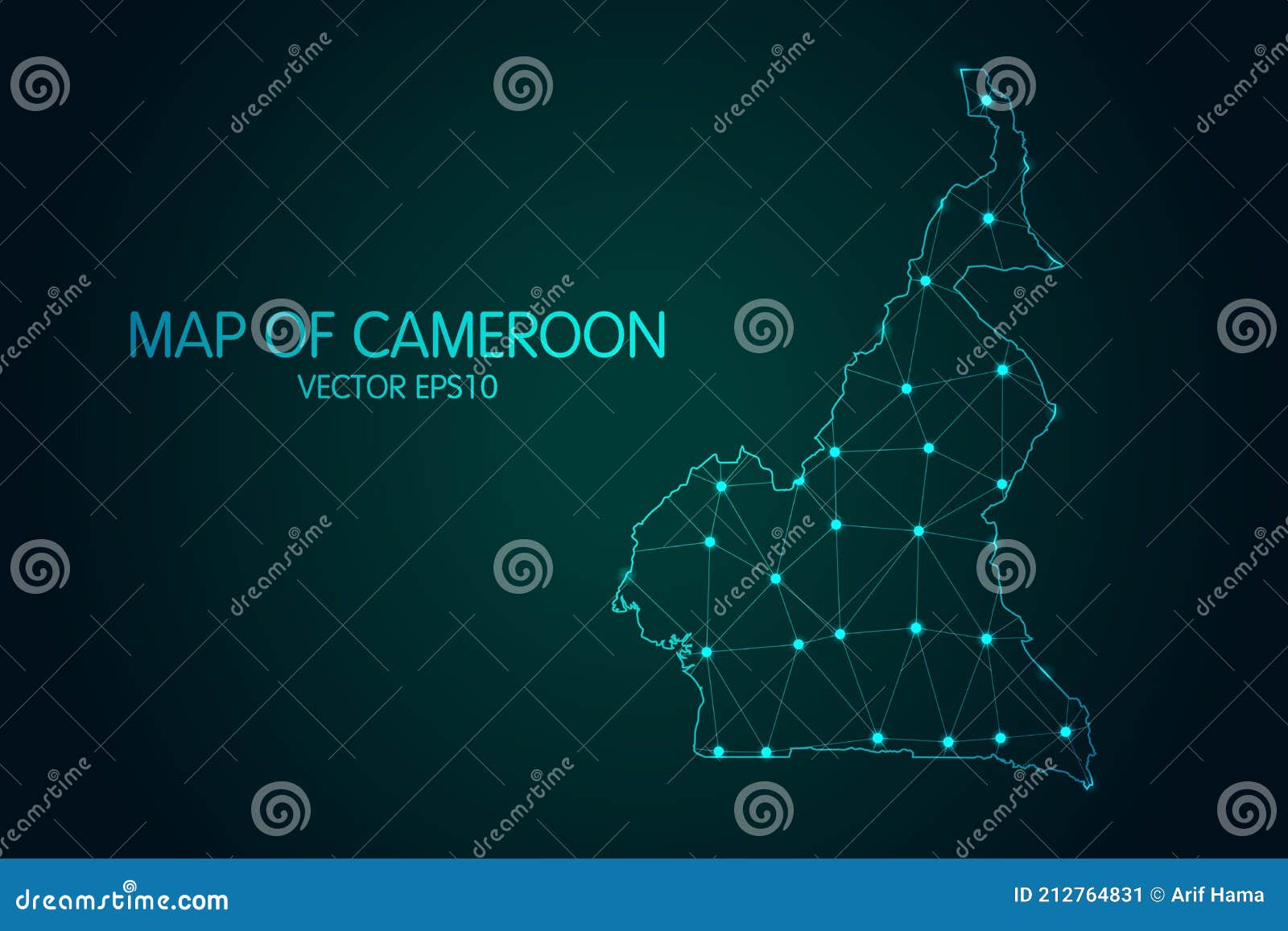 Cameroon Network Map. Cartoon Vector | CartoonDealer.com #173216991