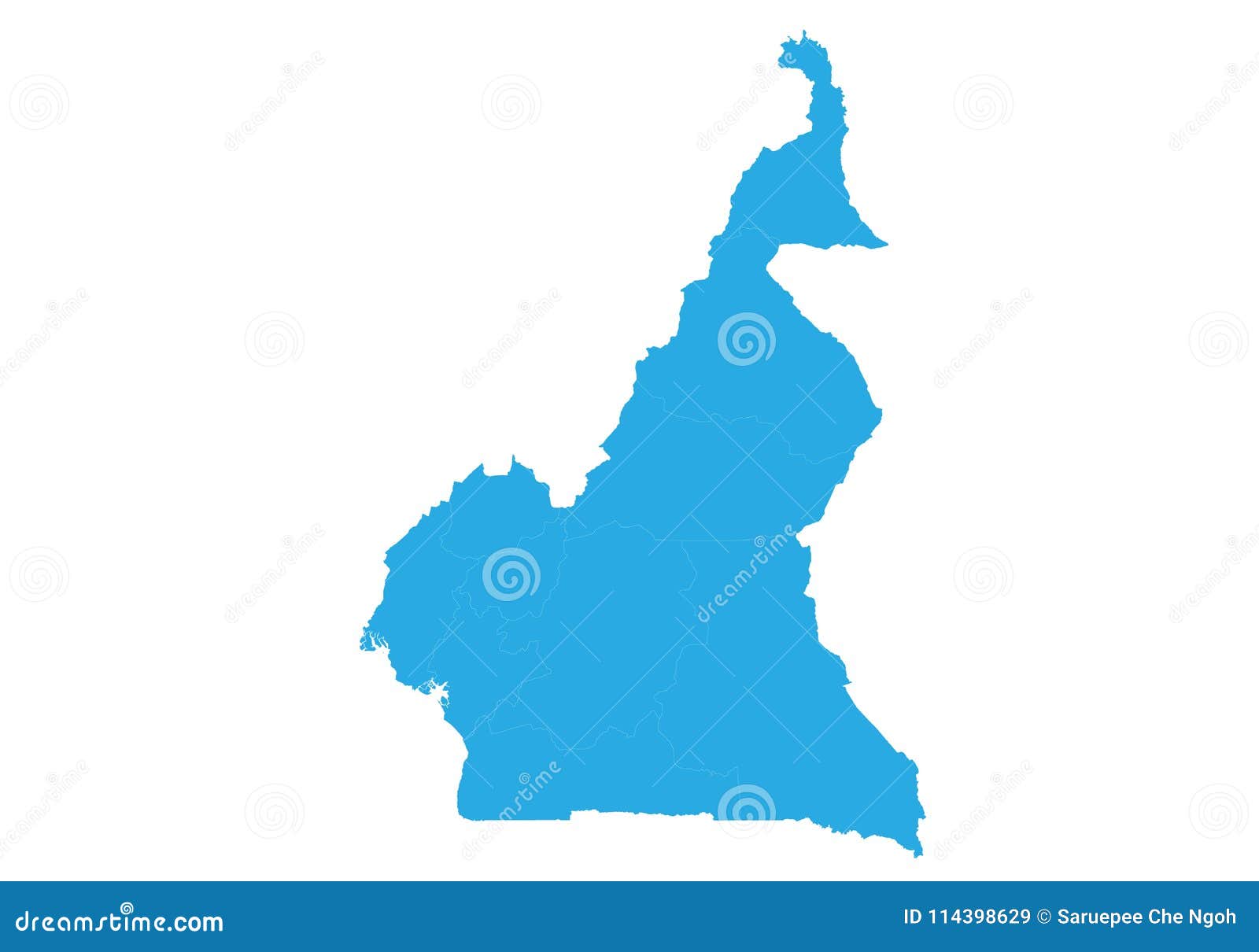 Map Of Cameroon. High Detailed Vector Map - Cameroon. | CartoonDealer ...