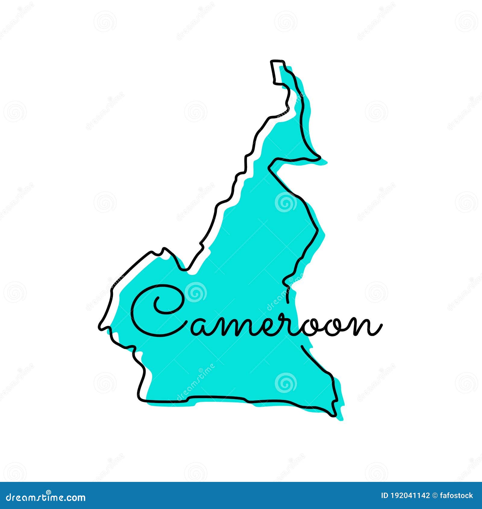 Map of Cameroon Vector Design Template. Stock Vector - Illustration of ...