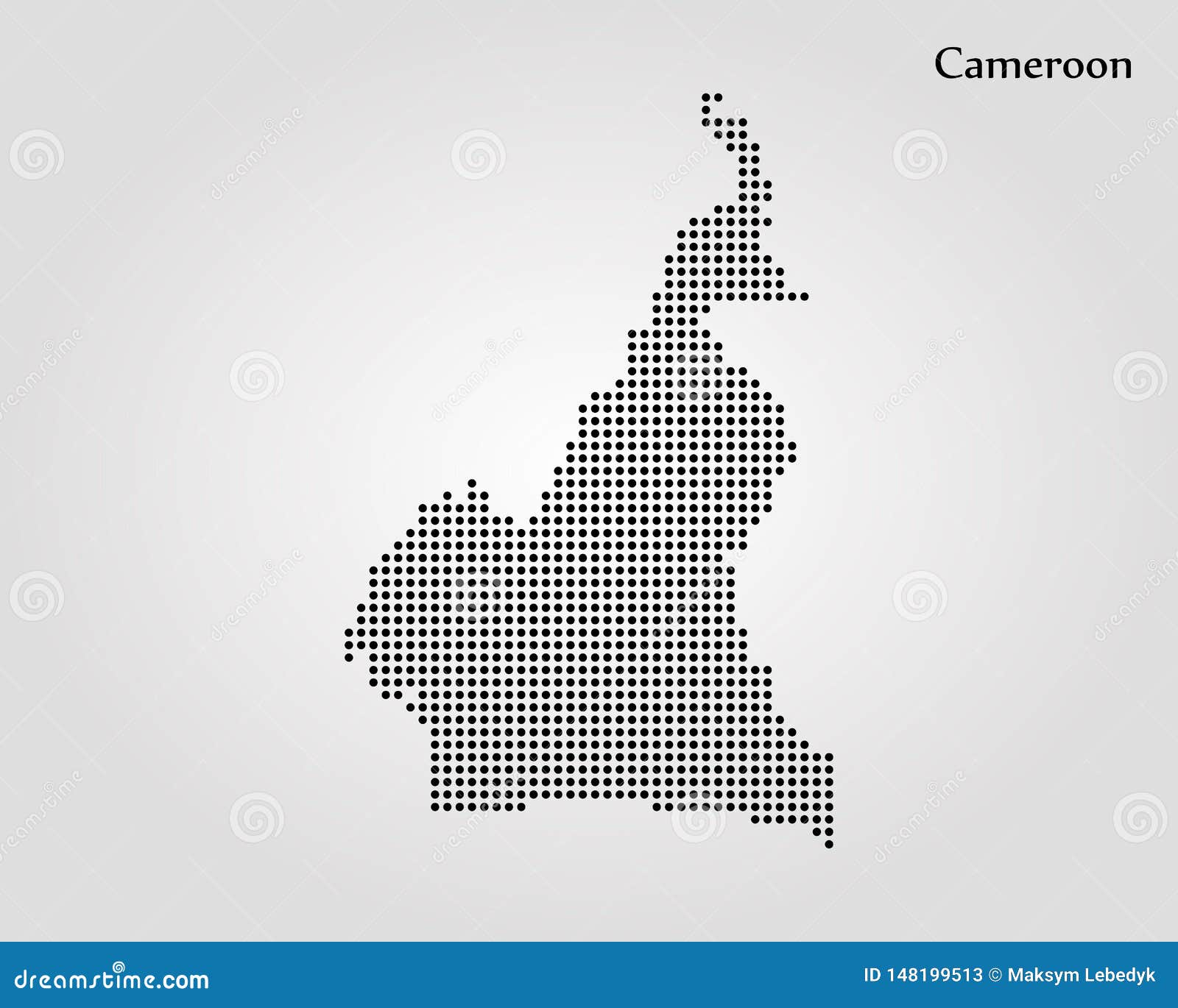 Cameroon. Map Of Cameroon Vector Silhouette. | CartoonDealer.com #166995496