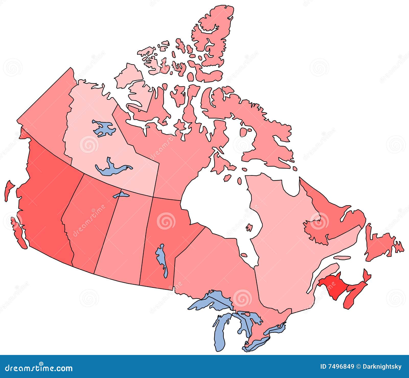 Map of Canada stock illustration. Illustration of manitoba - 7496849