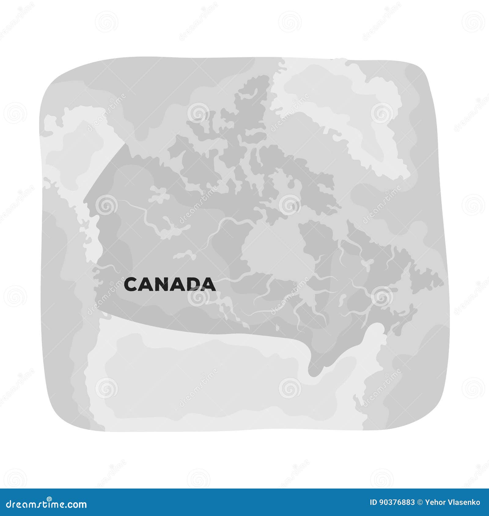 Map of Canada. Canada Single Icon in Monochrome Style Vector Symbol ...