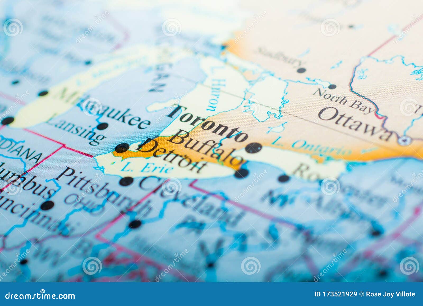 Map of Canada Focus on Toronto City Stock Image - Image of tdot, travel ...