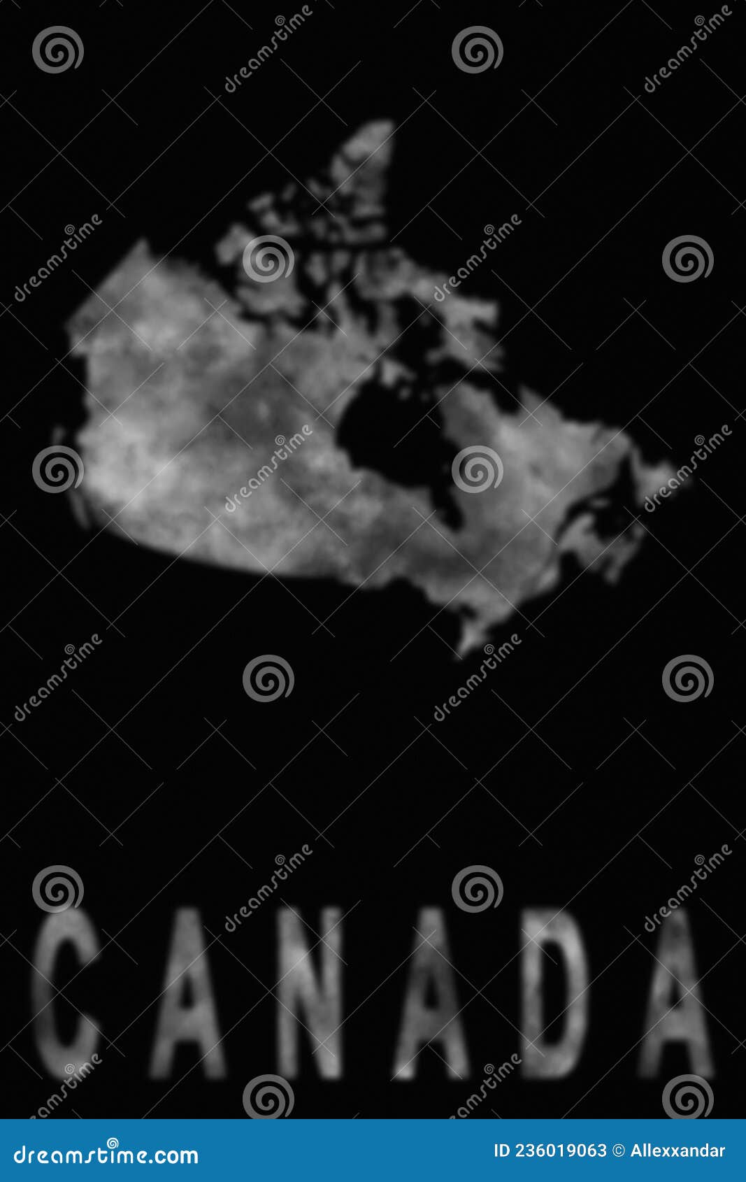 Map of Canada Made of Smoke, Air Pollution Stock Illustration ...