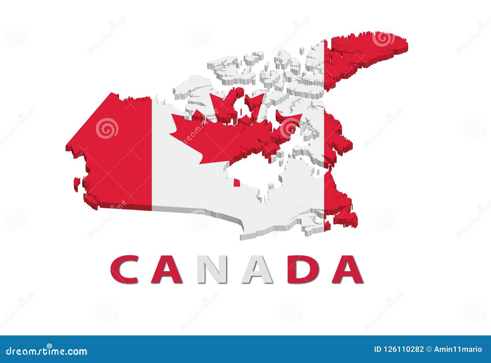 Map of Canada stock vector. Illustration of banner, national - 126110282