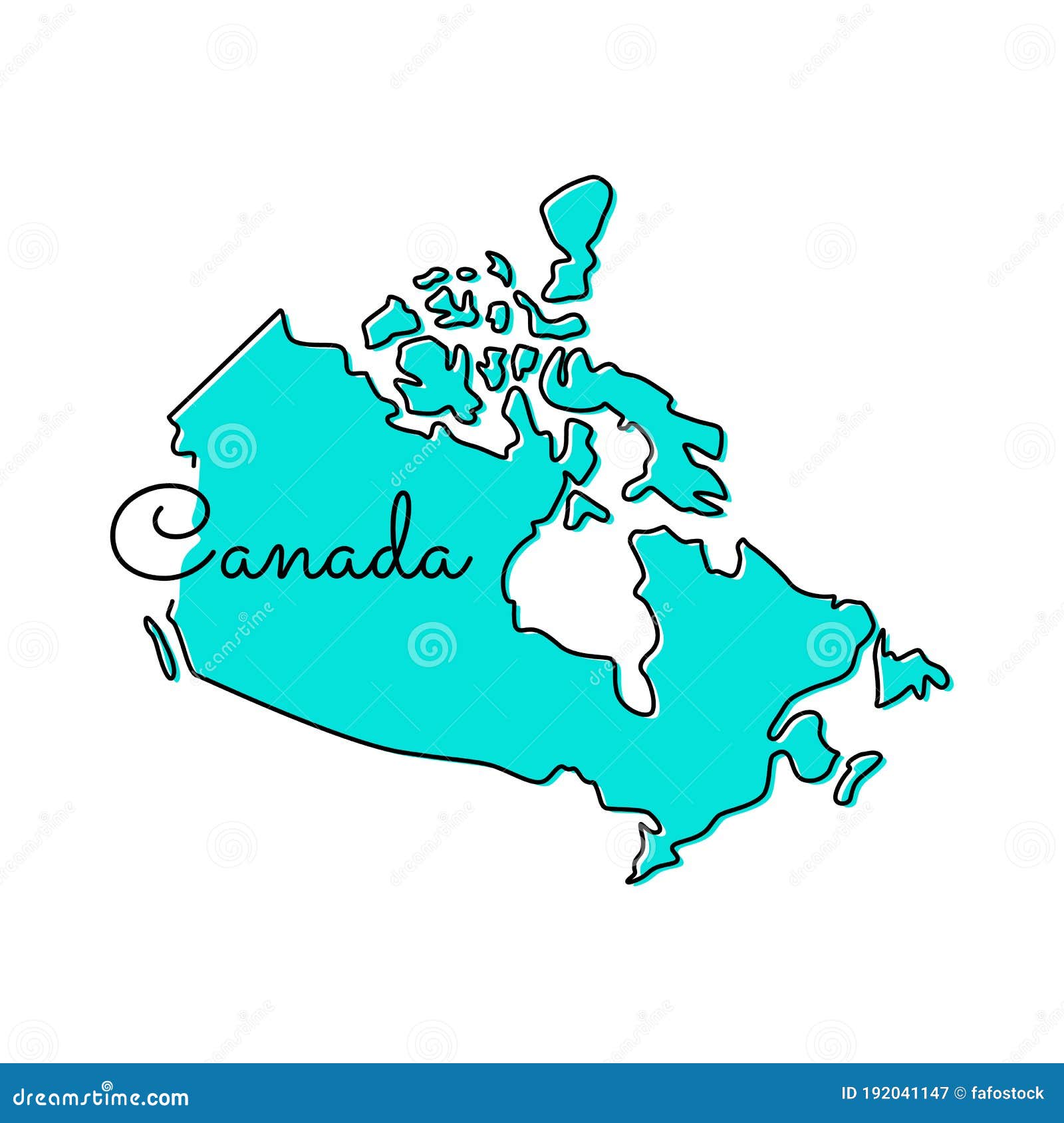 Map of Canada Vector Design Template. Stock Vector - Illustration of ...