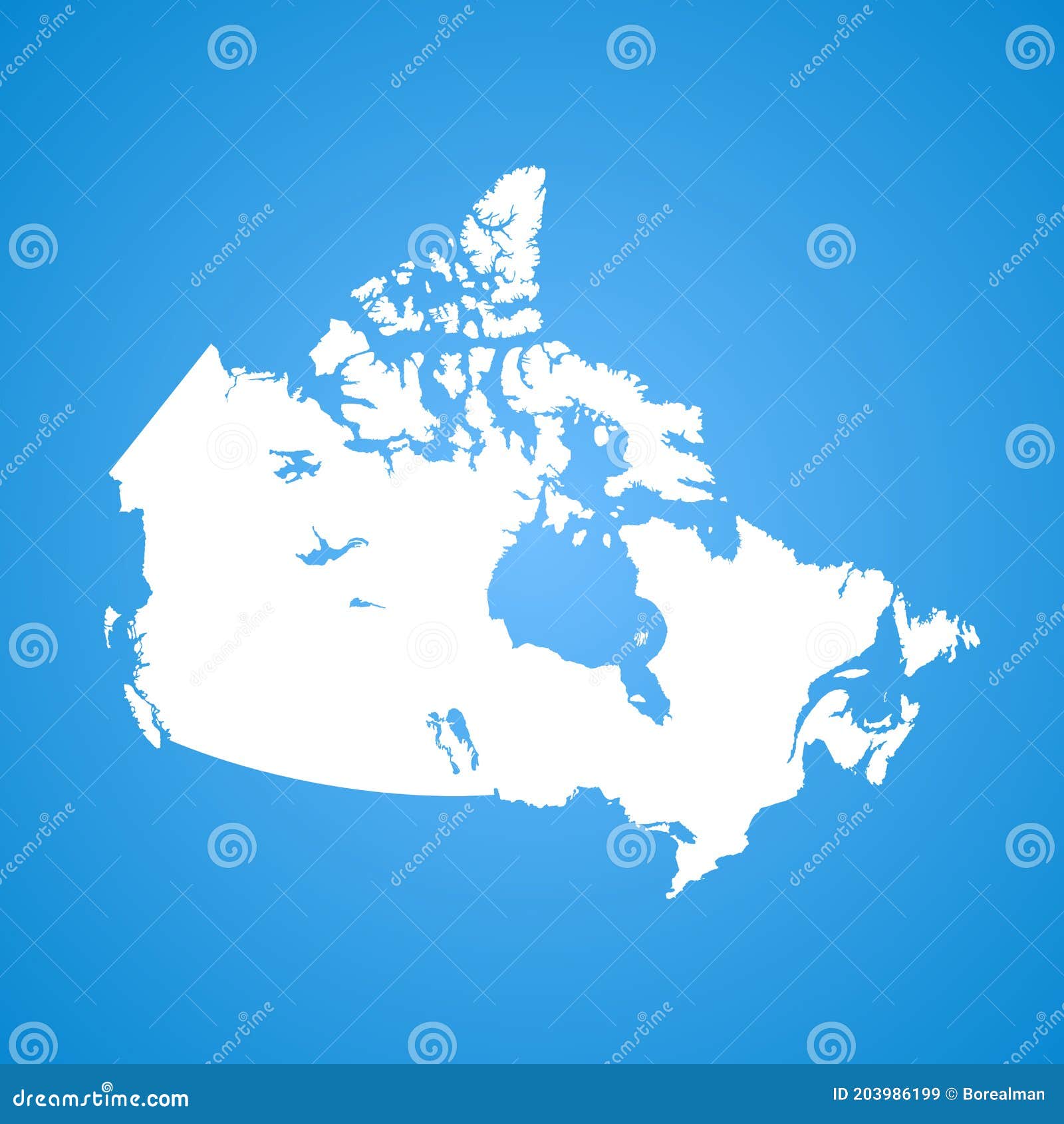 Map of the Canada stock vector. Illustration of geography - 203986199