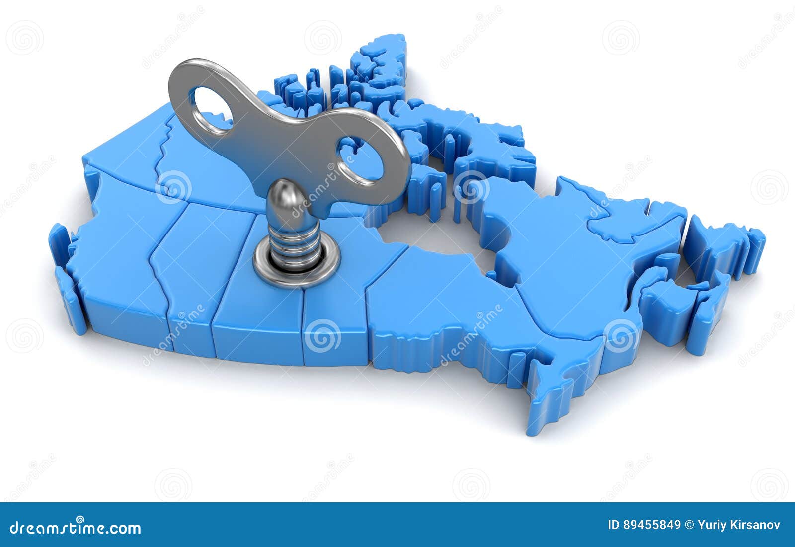 Map Of Canada With Winding Key Royalty-Free Stock Image | CartoonDealer ...