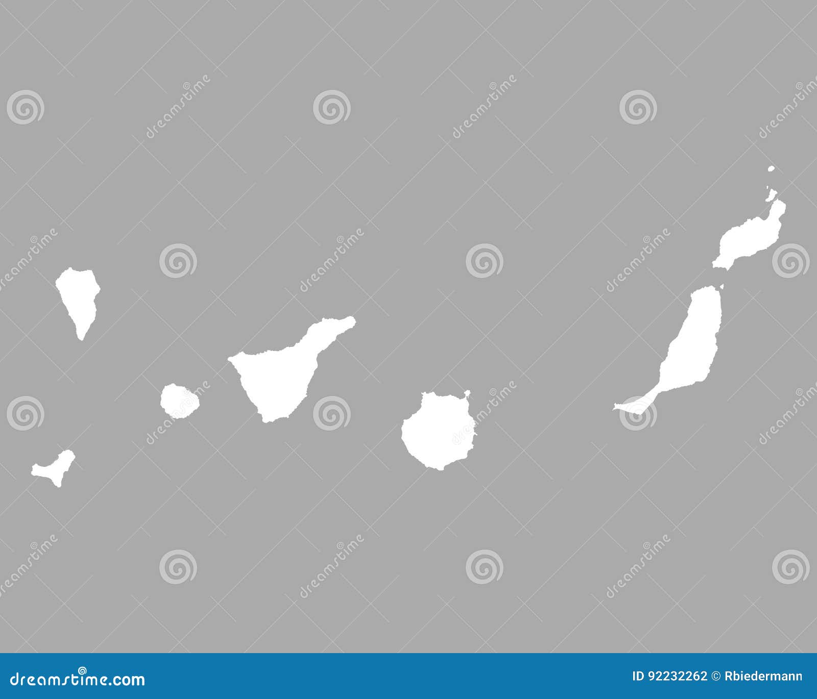 Map of Canary Islands stock vector. Illustration of background - 92232262