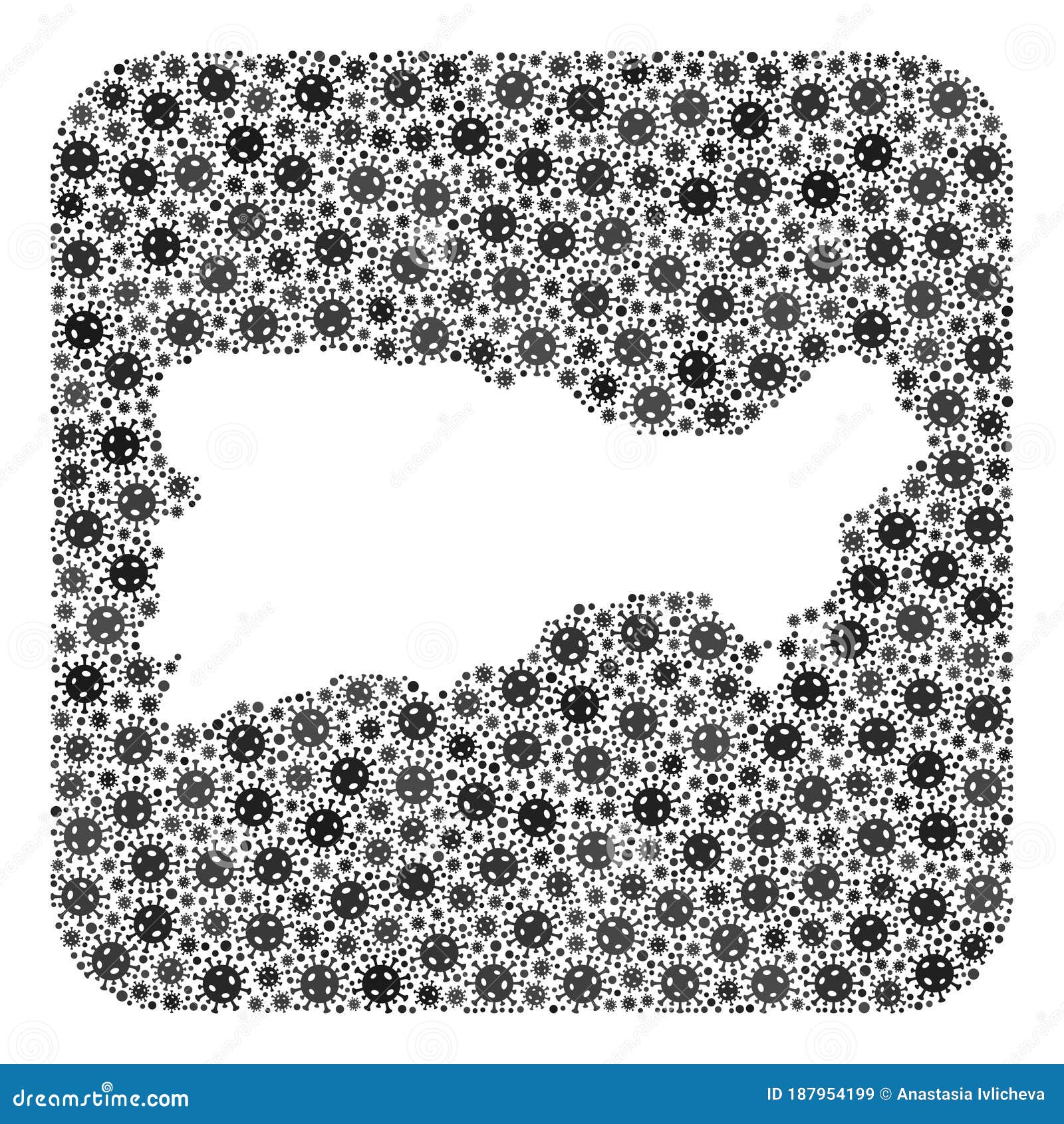 Stencil Map Of Capri. Cartoon Vector | CartoonDealer.com #175827677