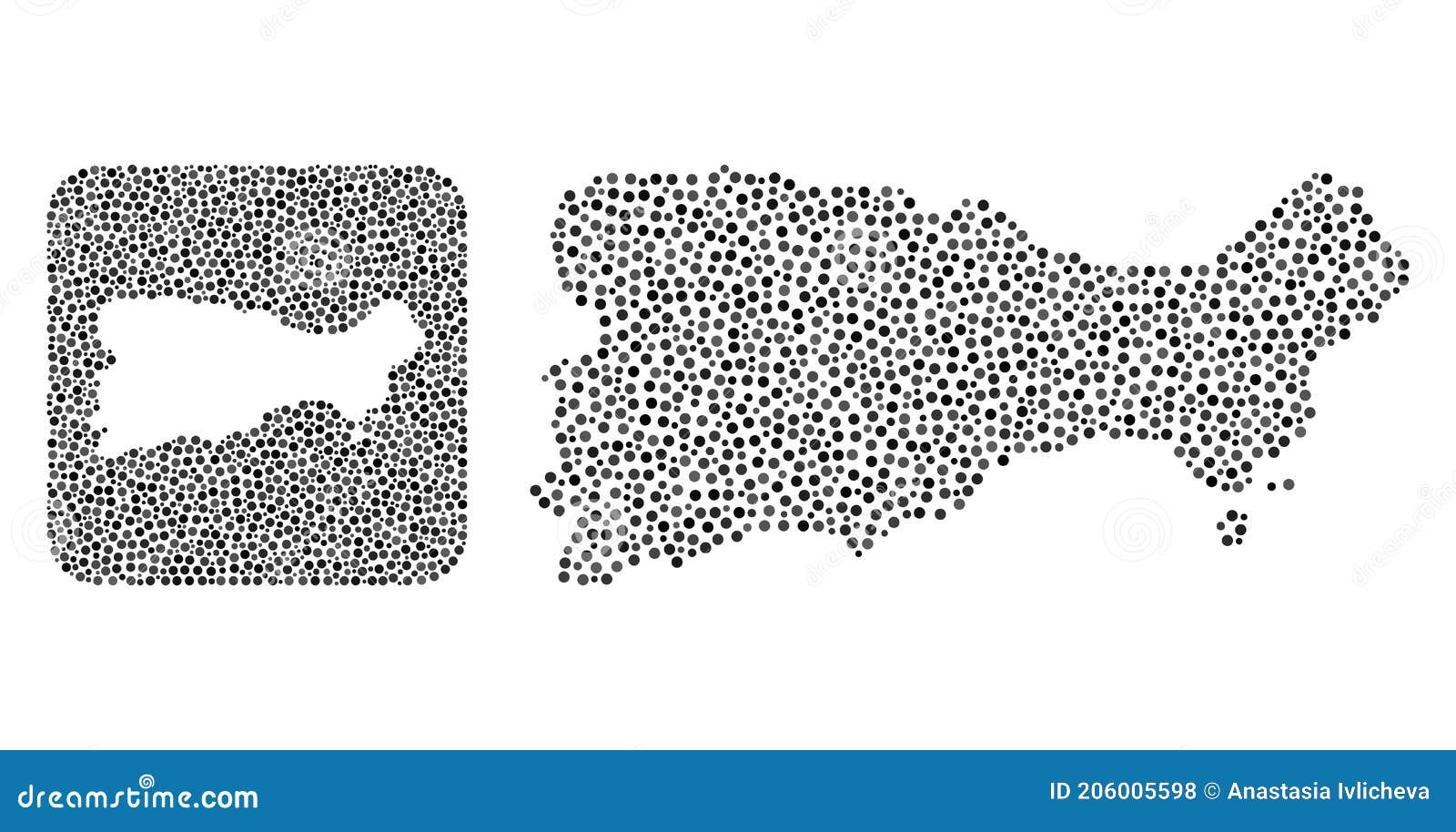 Stencil Map Of Capri. Cartoon Vector | CartoonDealer.com #175827677