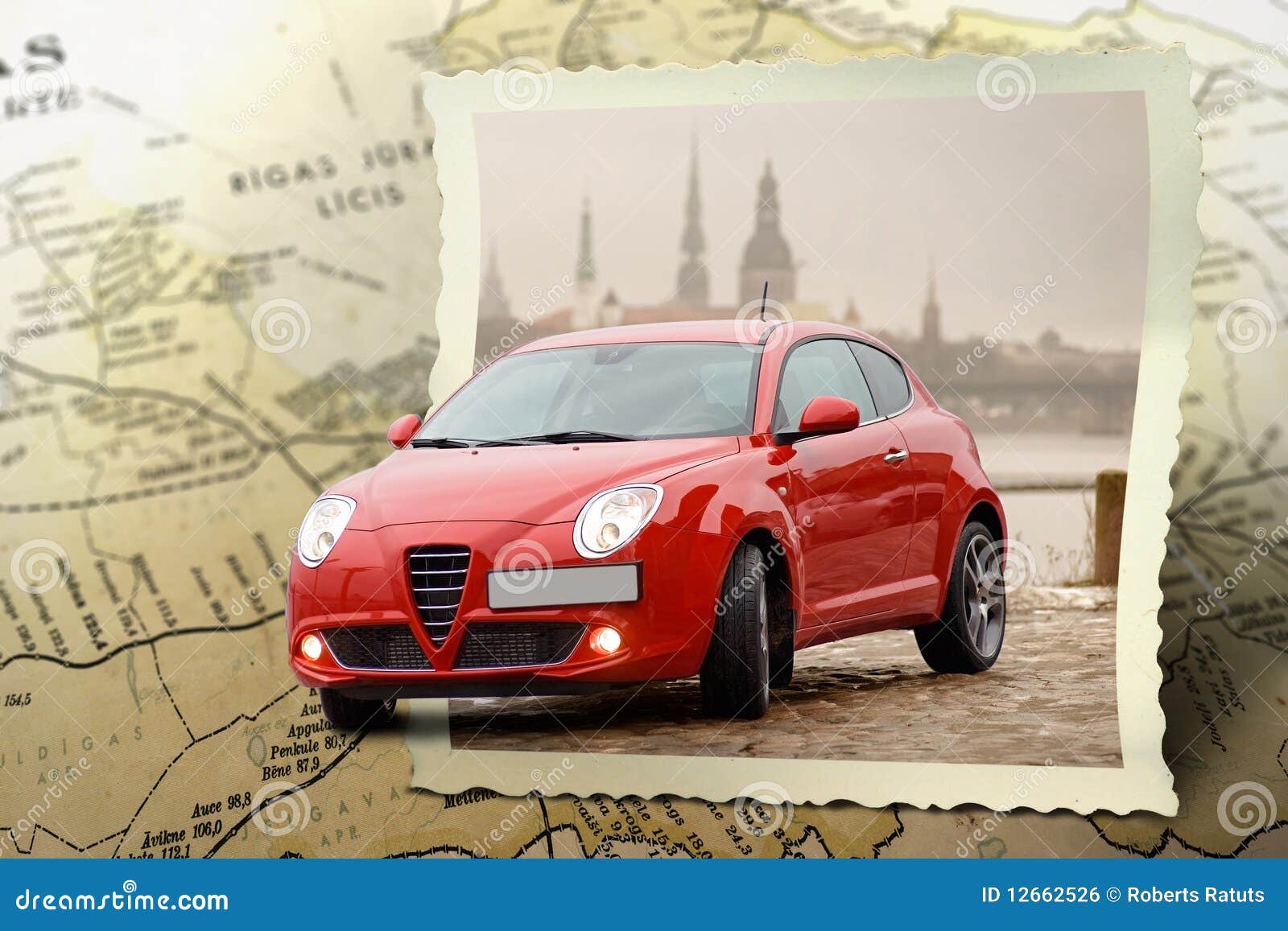 Map with car stock photo. Image of district, motion, exterior - 12662526