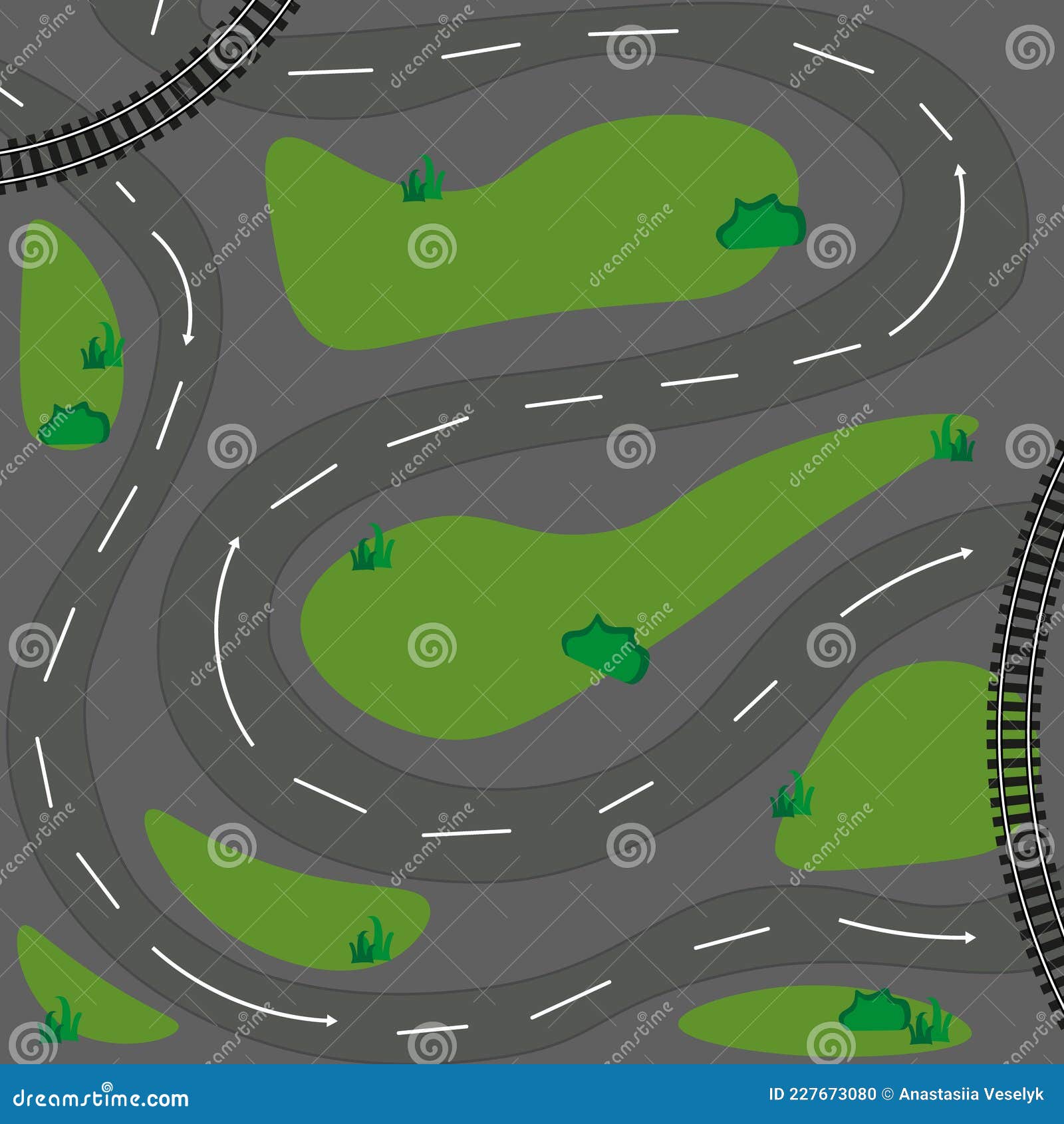 Cartoon Road Traffic Graphic Scene Stock Vector - Illustration of ...