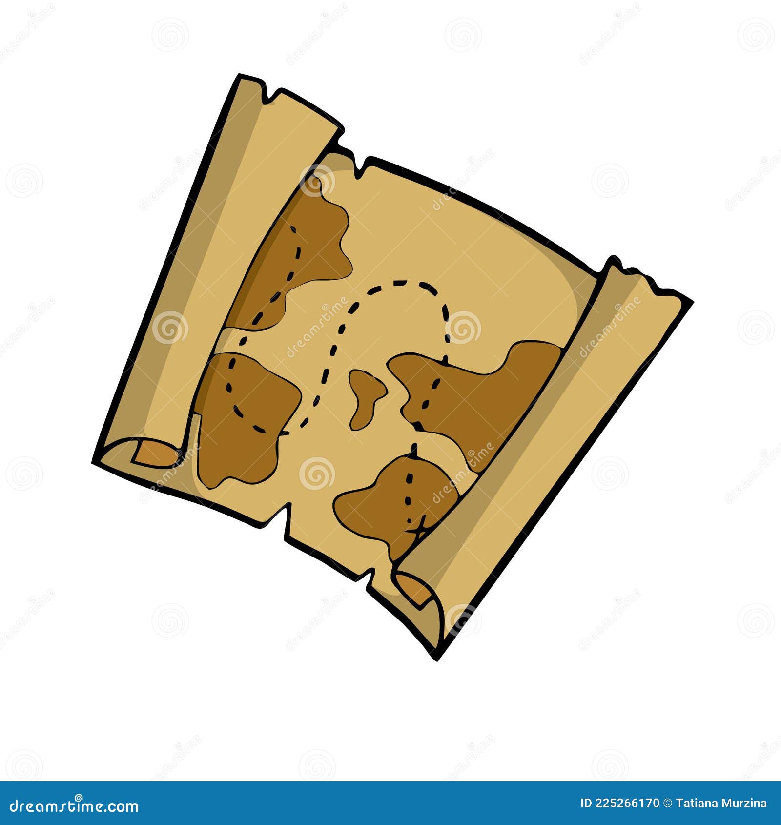 Map Cartoon Illustration on White Background Stock Vector ...