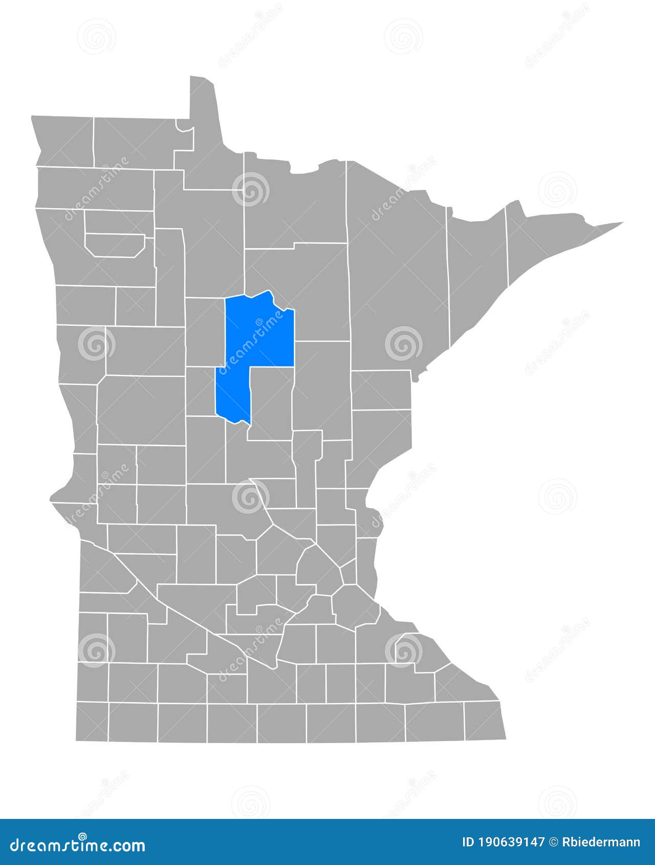 Map of Cass in Minnesota stock vector. Illustration of minnesota ...