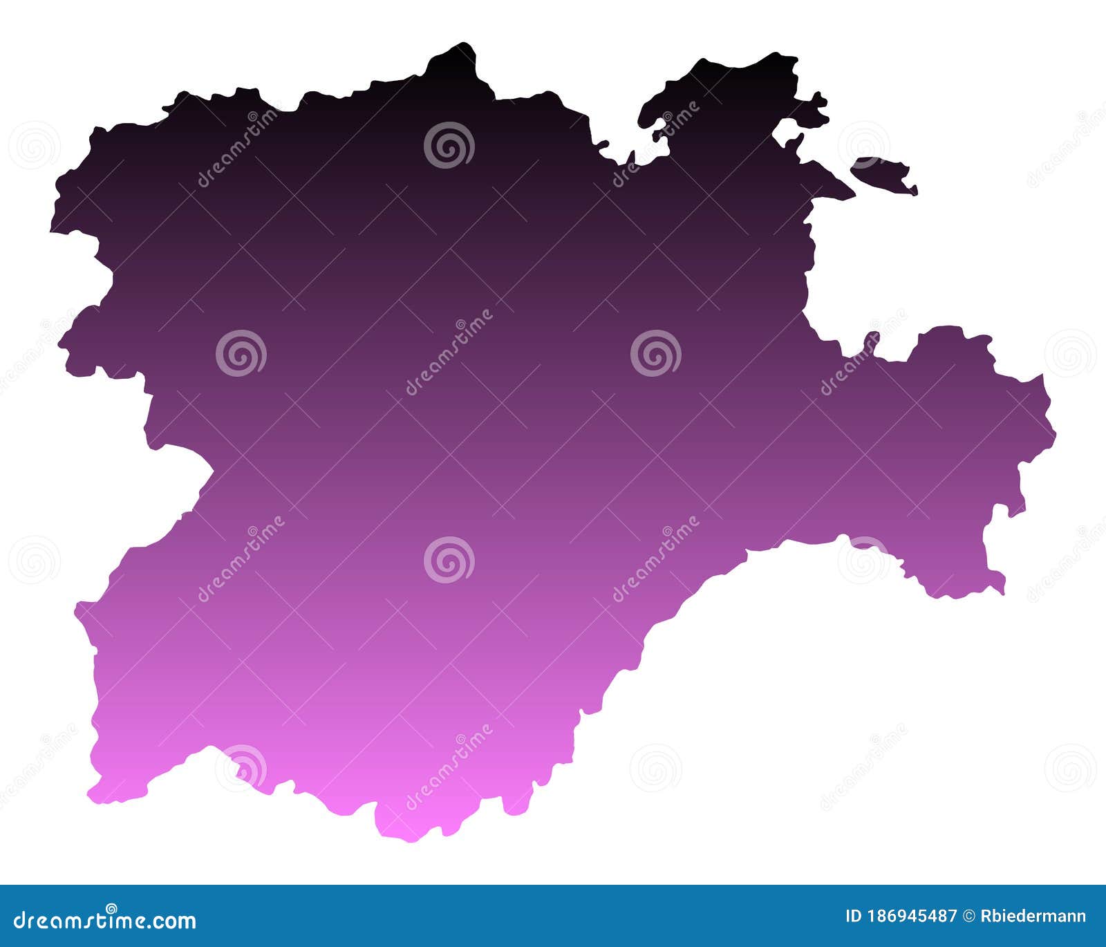 Map of Castile and Leon stock vector. Illustration of spain - 186945487
