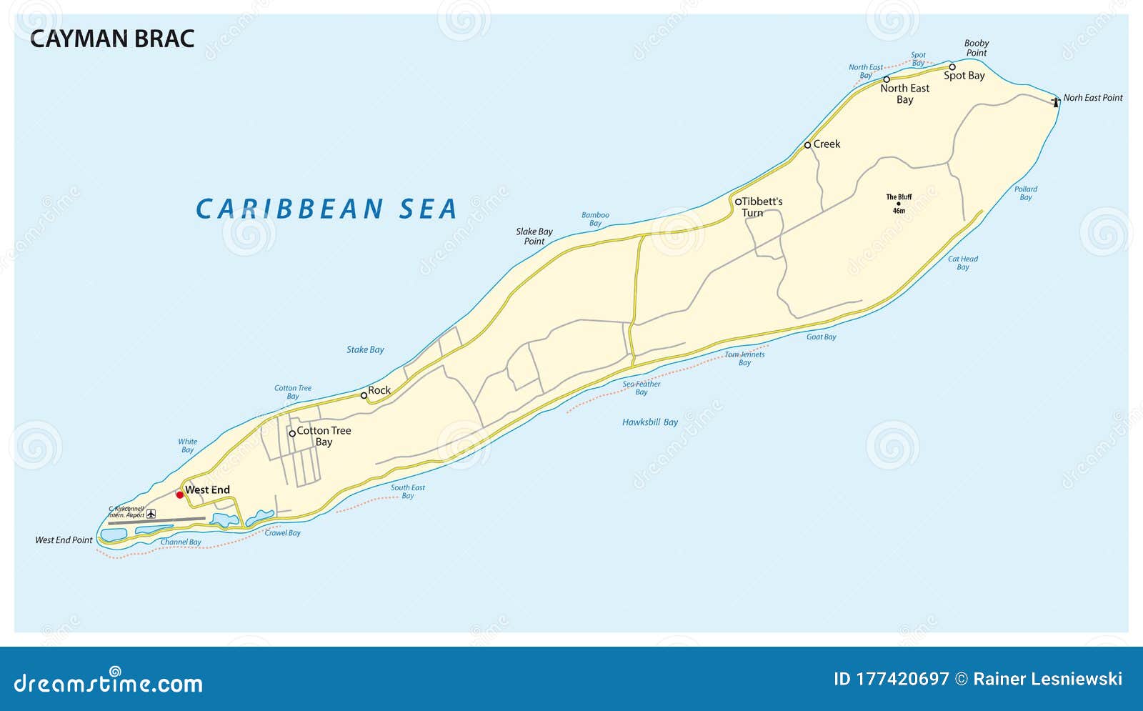 Brac Island Simple Outline Vector Map | CartoonDealer.com #271194596