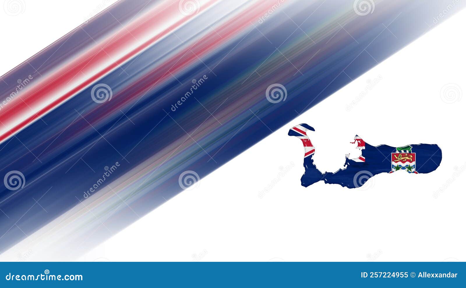 Map of Cayman Islands, Flag Map Stock Illustration - Illustration of ...