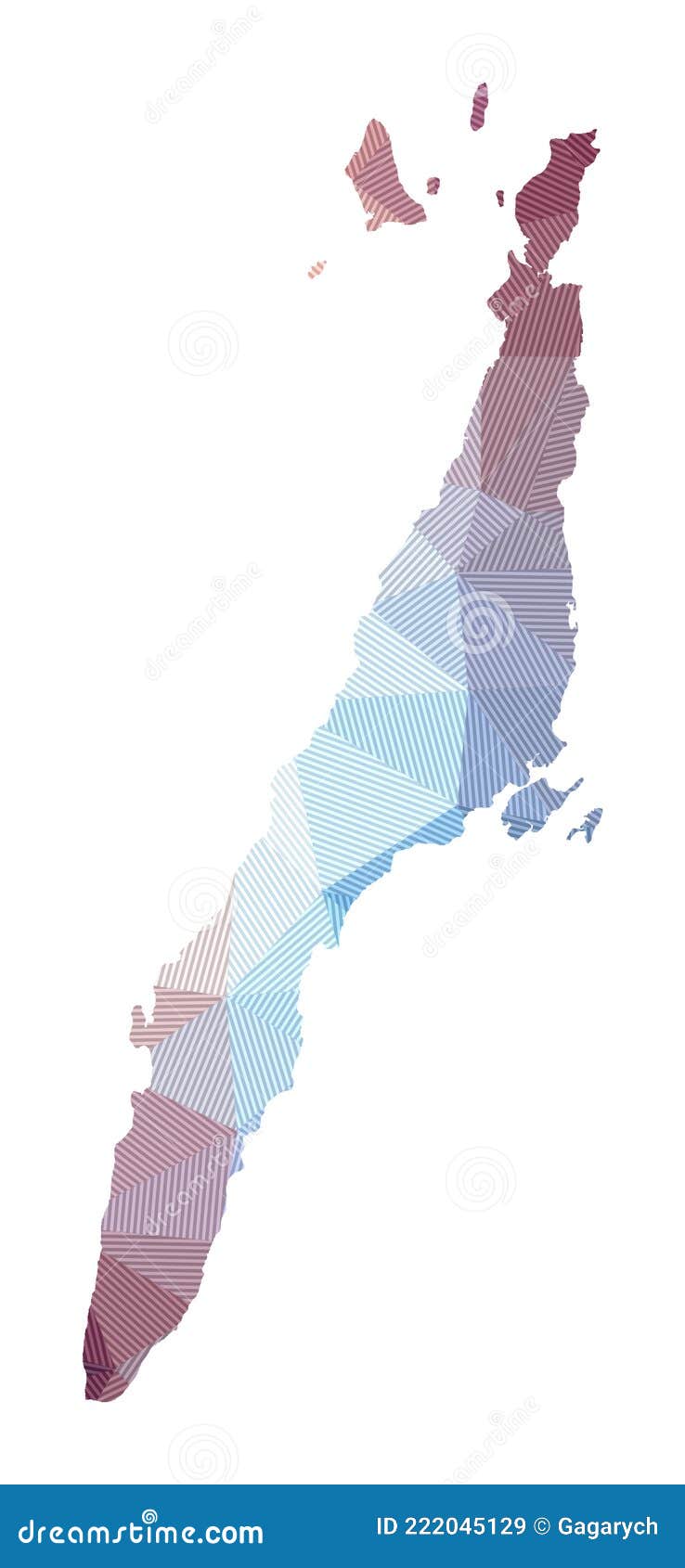 Map Of Cebu. Low Poly Illustration Of The Island. Cartoon Vector ...