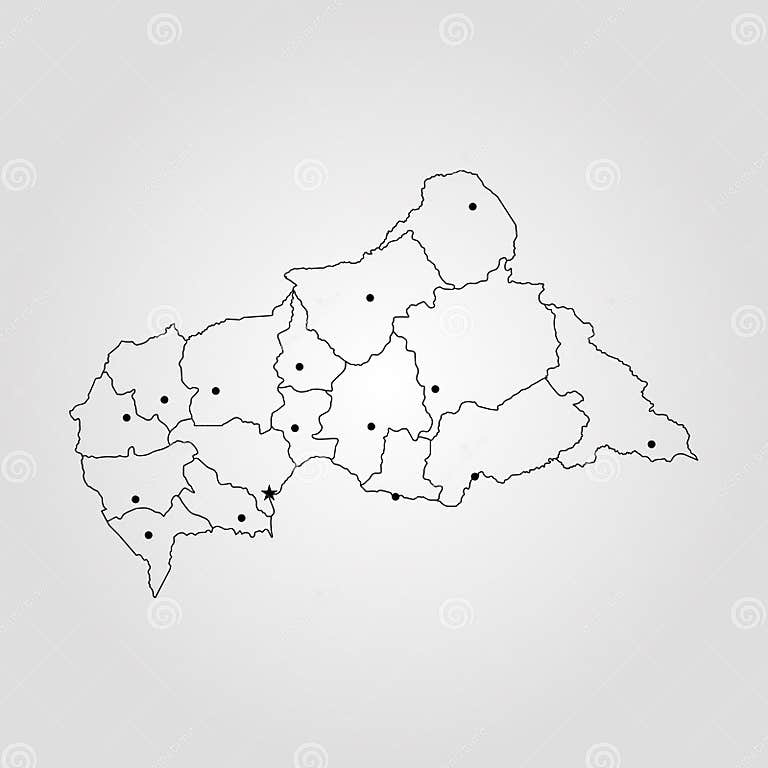 Map Of Central African Republic Stock Illustration Illustration Of