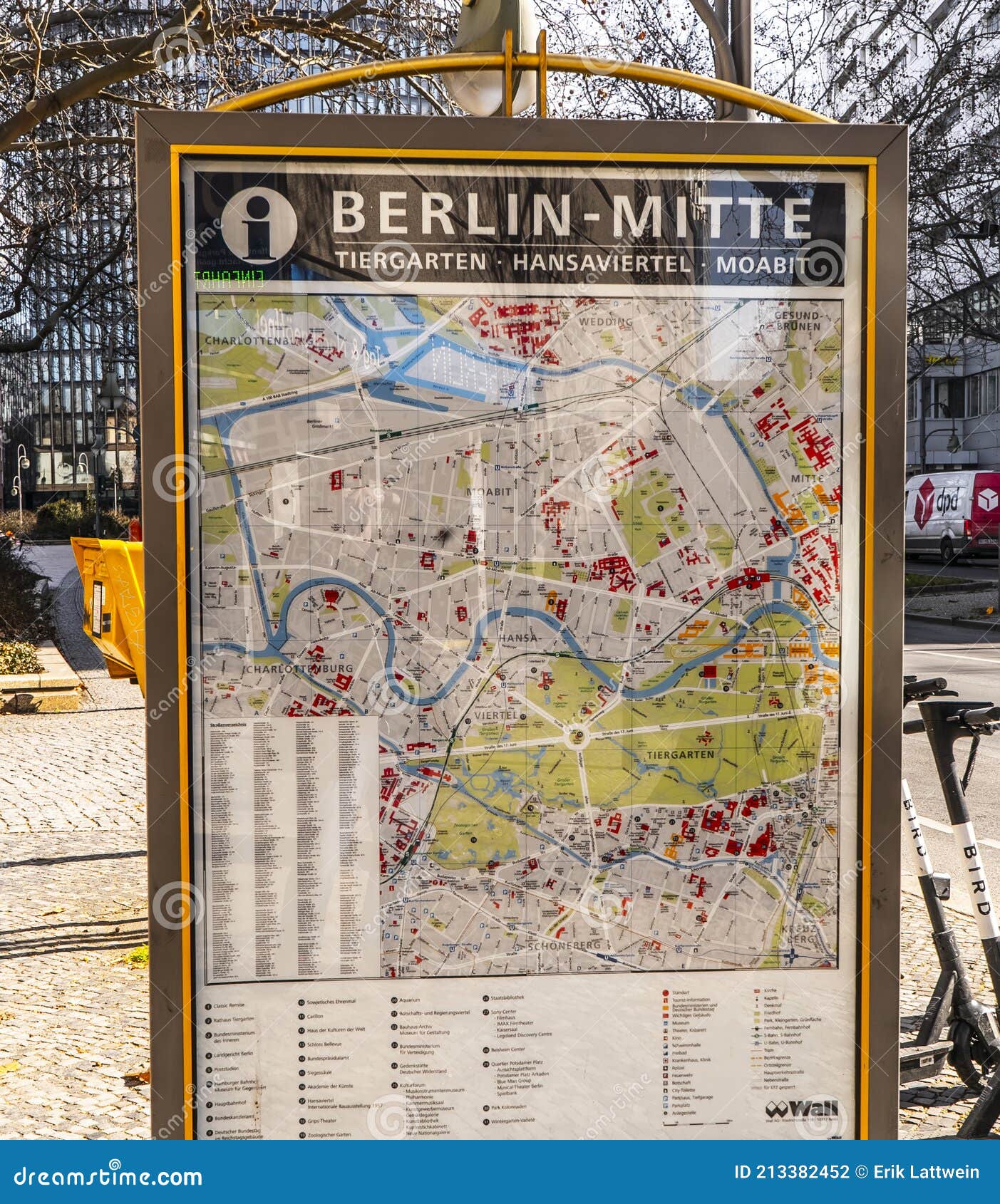 Map of Central Berlin Germany - CITY of BERLIN, GERMANY - MARCH 11 ...