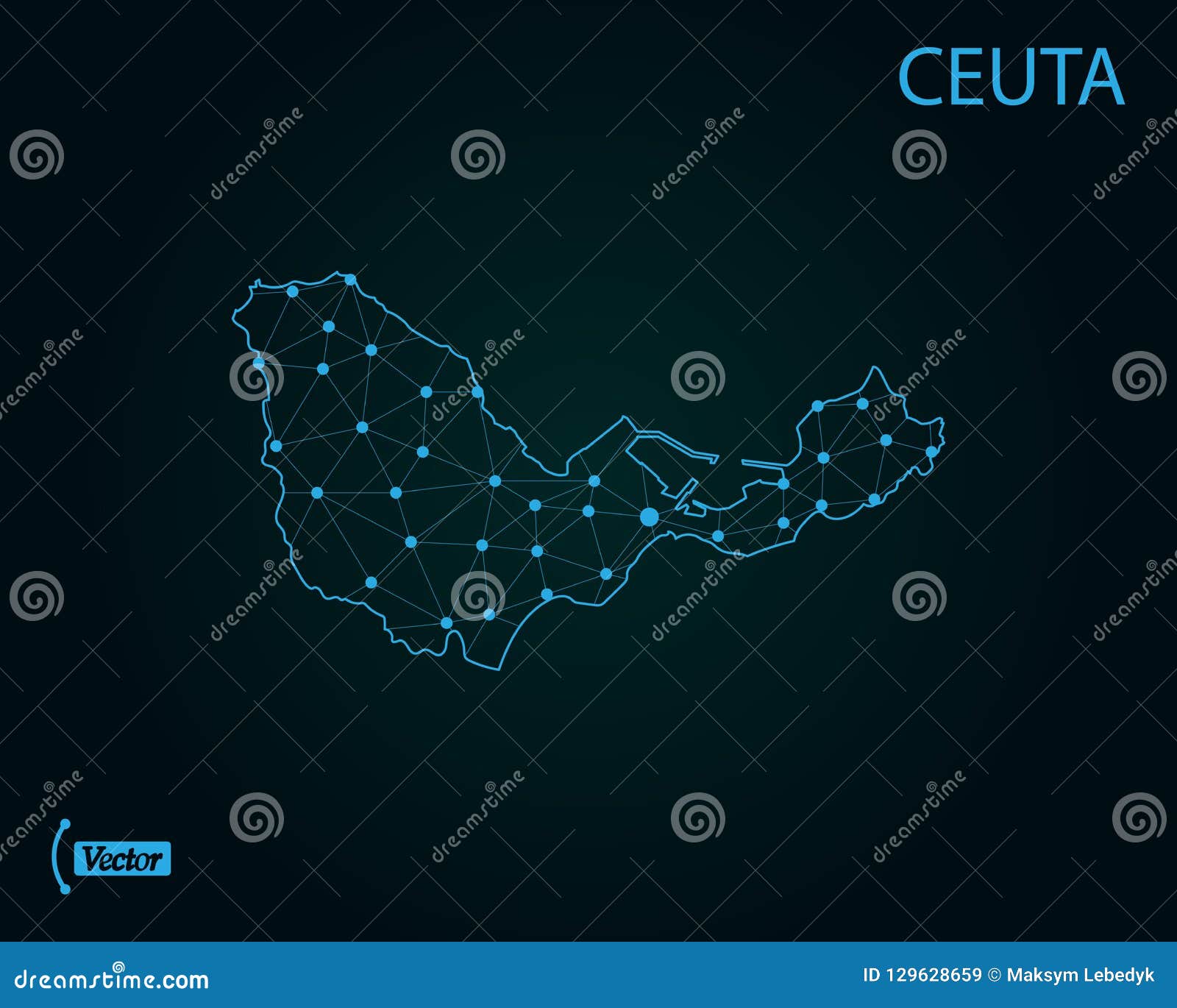 Map of Ceuta. Vector Illustration. World Map Stock Illustration ...