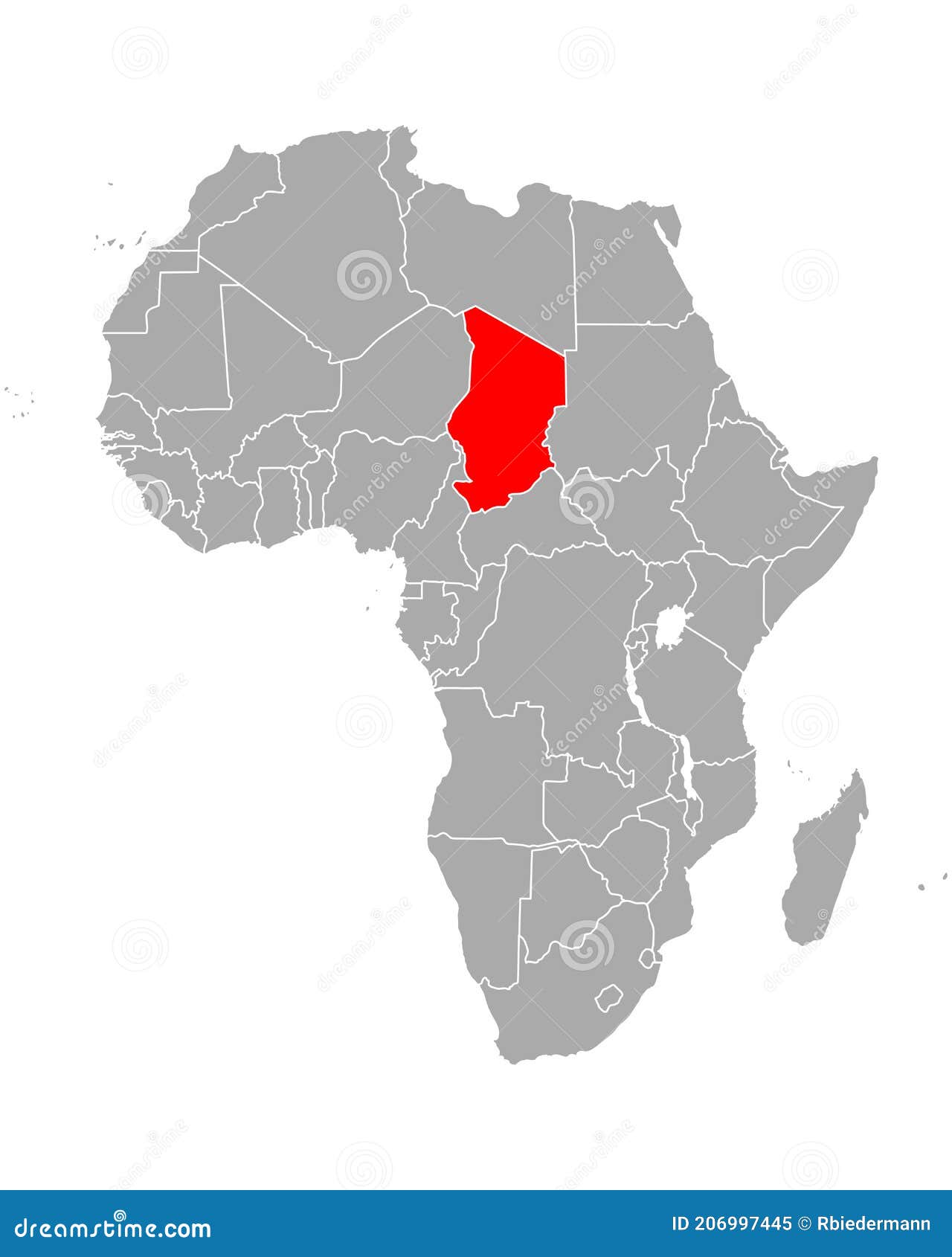 Chad Africa Map Vector Illustration | CartoonDealer.com #112725554