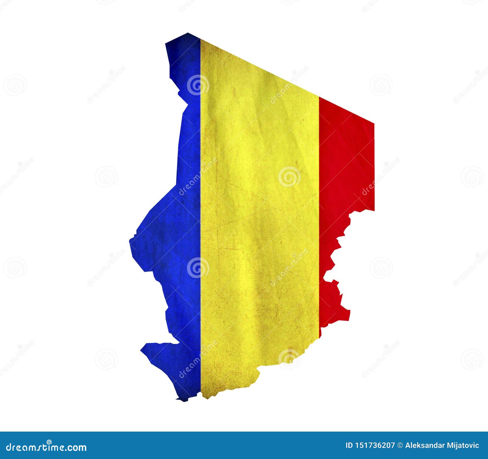 Map of Chad isolated stock image. Image of atlas, boundary - 151736207