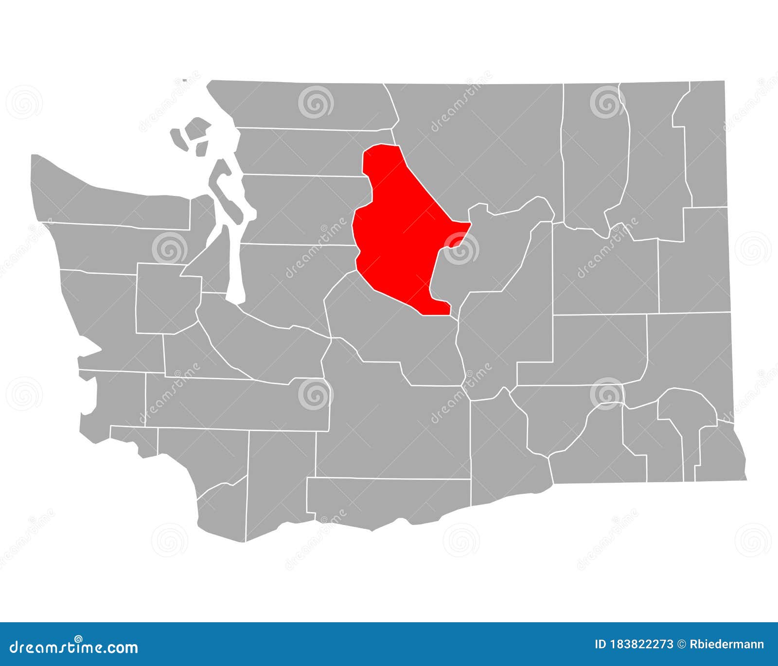 Map of Chelan in Washington Stock Vector - Illustration of washington ...